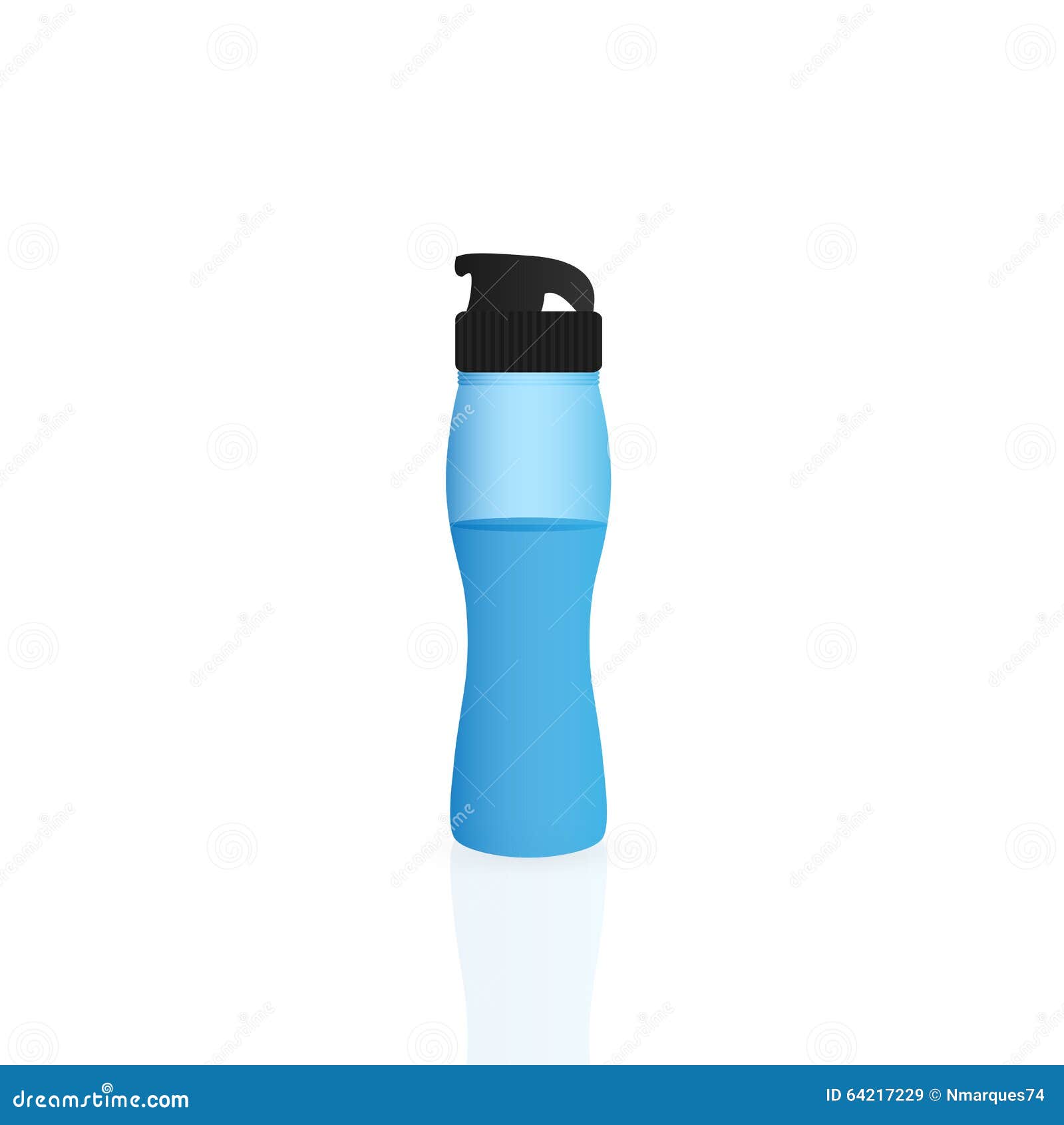 Water Botle stock vector. Illustration of mineral, flat - 64217229