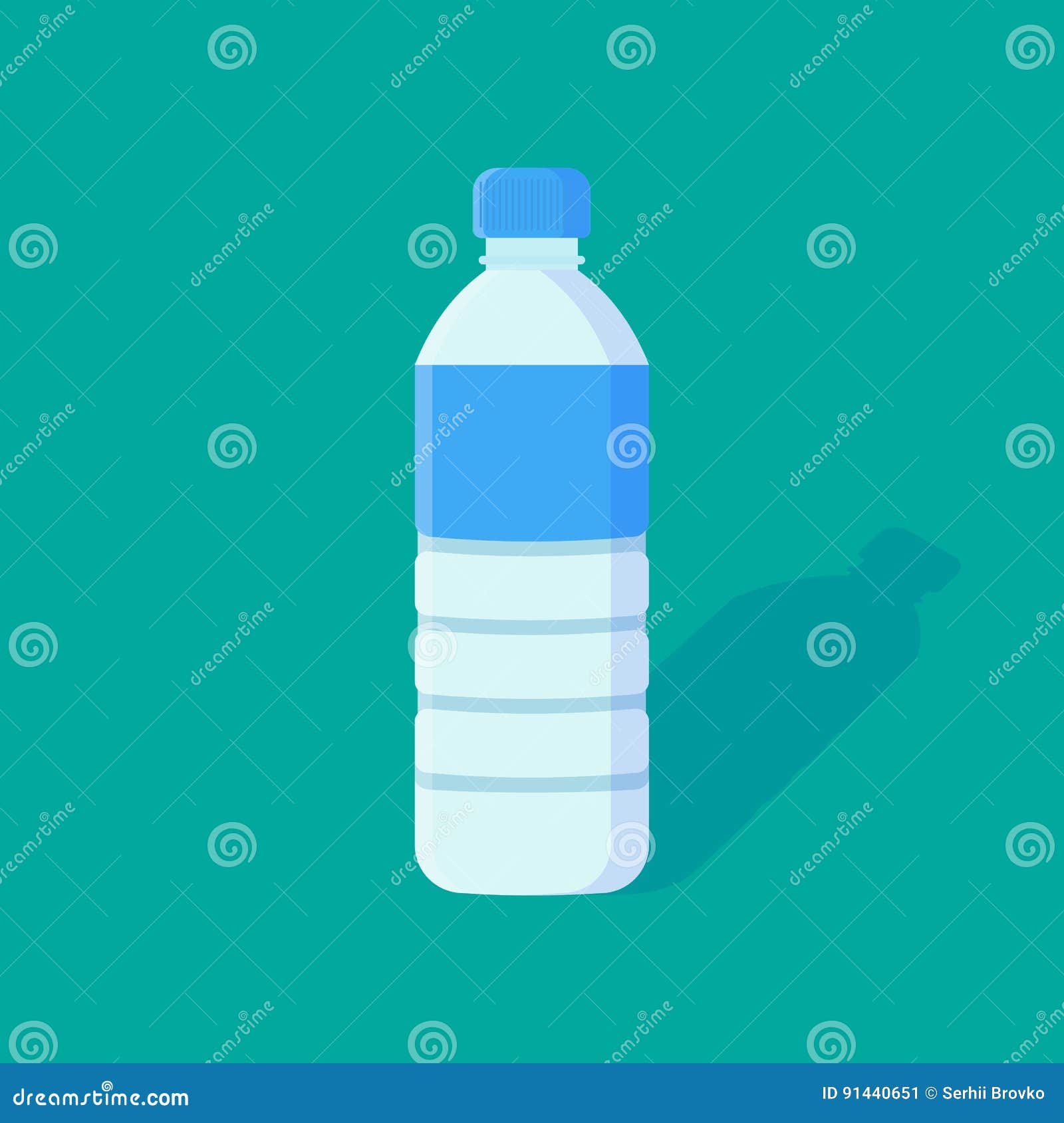 Water Bottle flat icon. stock vector. Illustration of graphic - 91440651