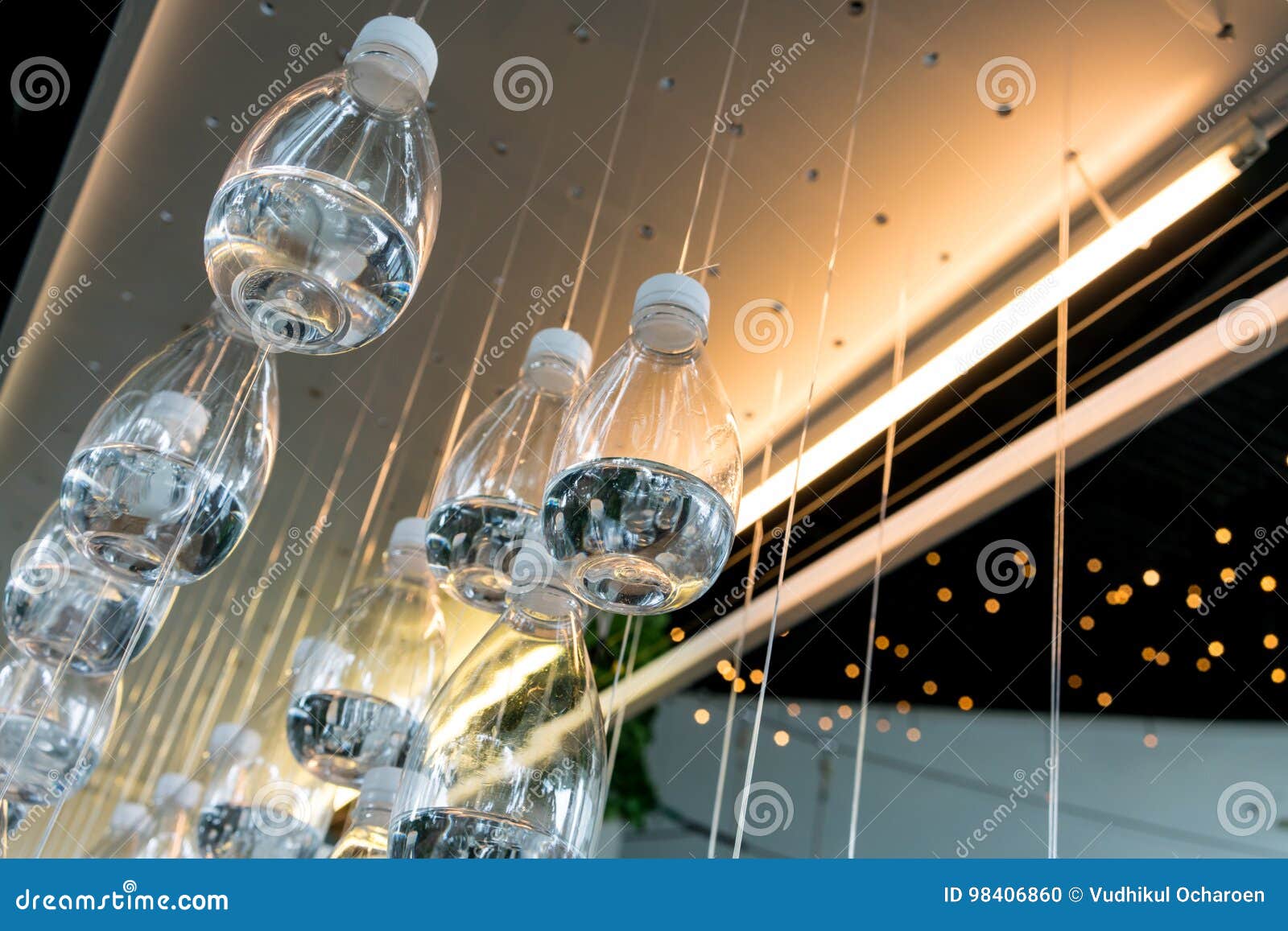 Water Bottle Floating and Acting As an Installation Art Stock Photo ...