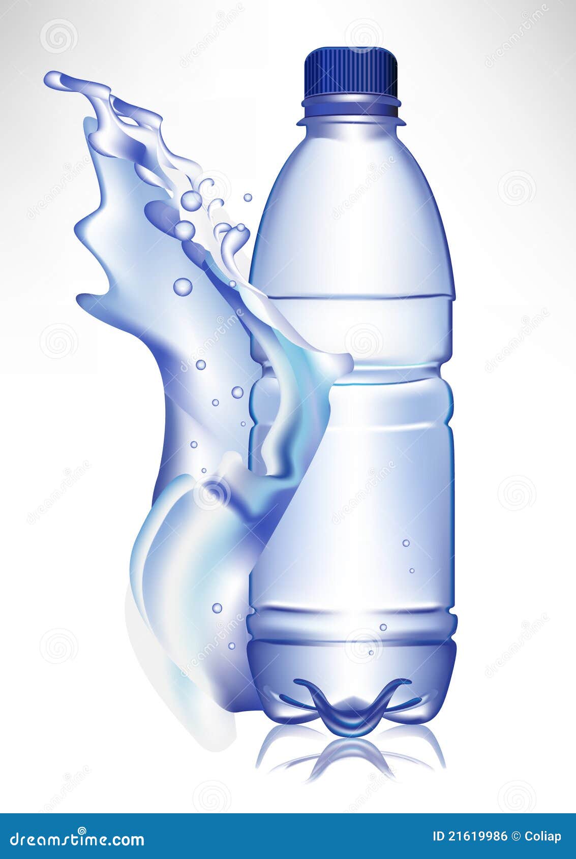 Water Bottle in Fresh Water Wave Stock Vector - Illustration of liquid ...