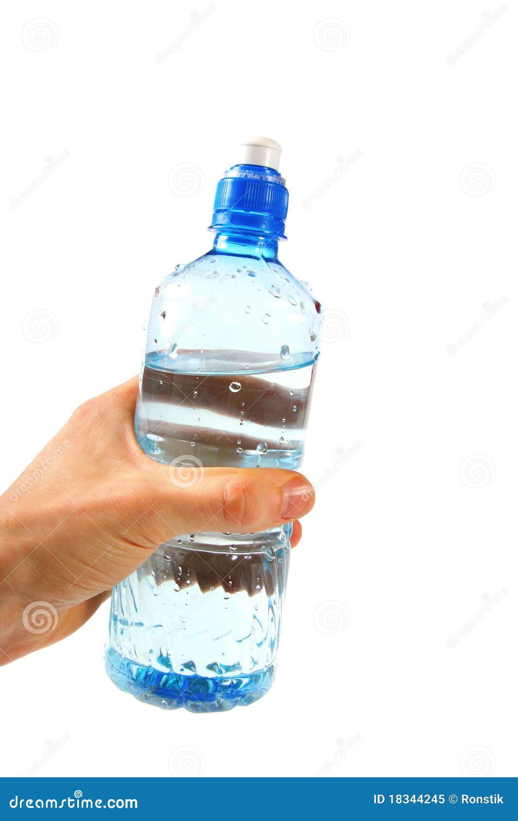 Water bottle in the hand stock image. Image of aqua, clean - 18344245