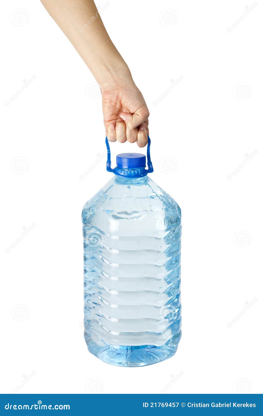 Water bottle in hand stock image. Image of liquid, blue - 21769457