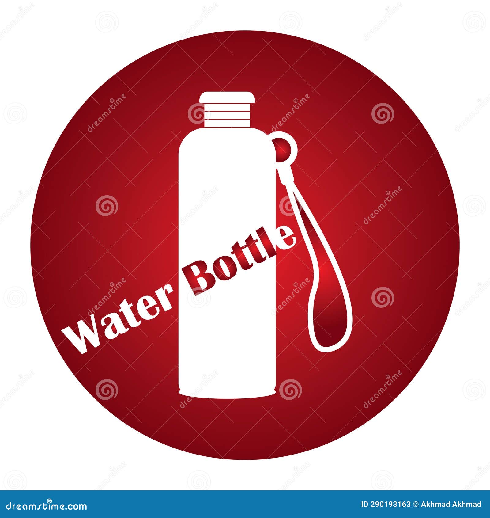 Water bottle icon stock vector. Illustration of flask - 290193163