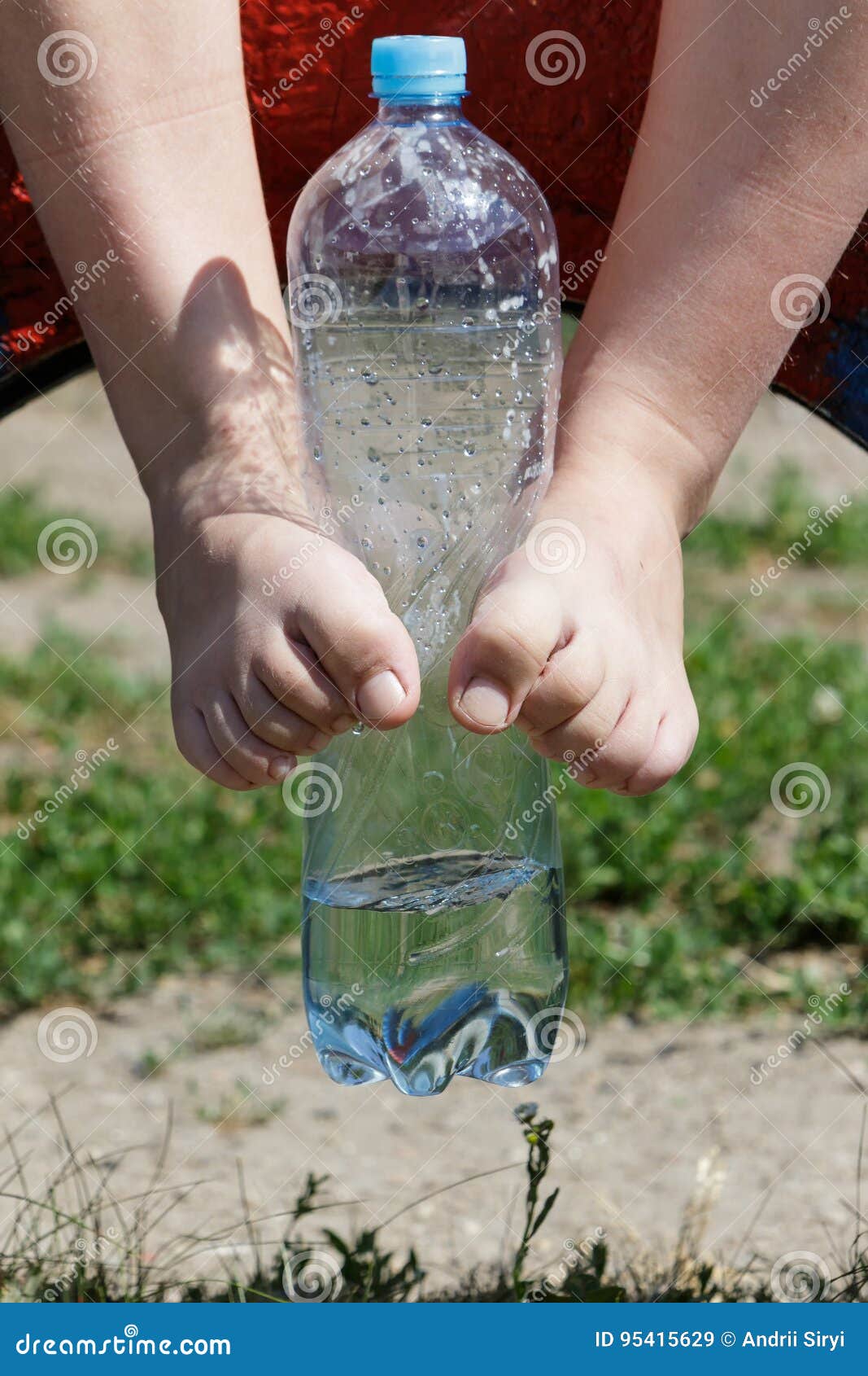 Water bottle and legs stock image. Image of water, health - 95415629