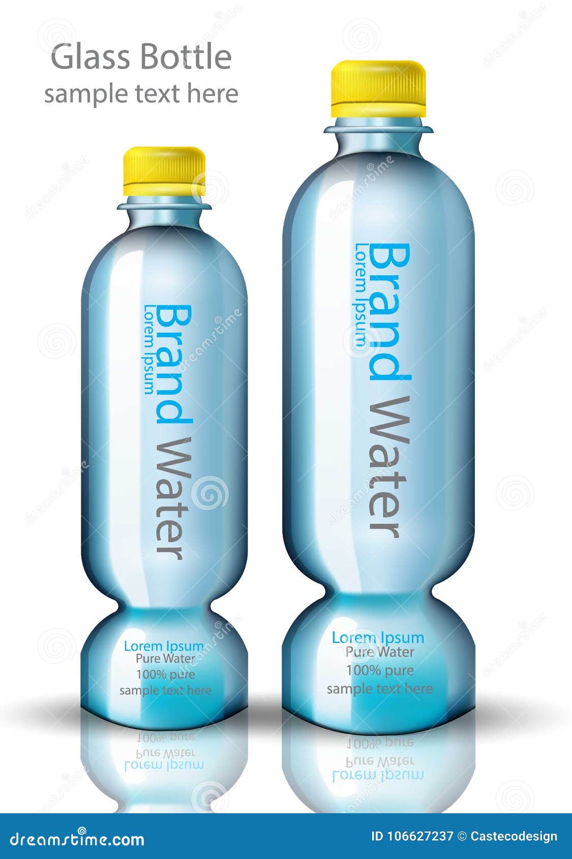 Water Bottle Original Shape Vector Realistic Design. Product Packaging ...