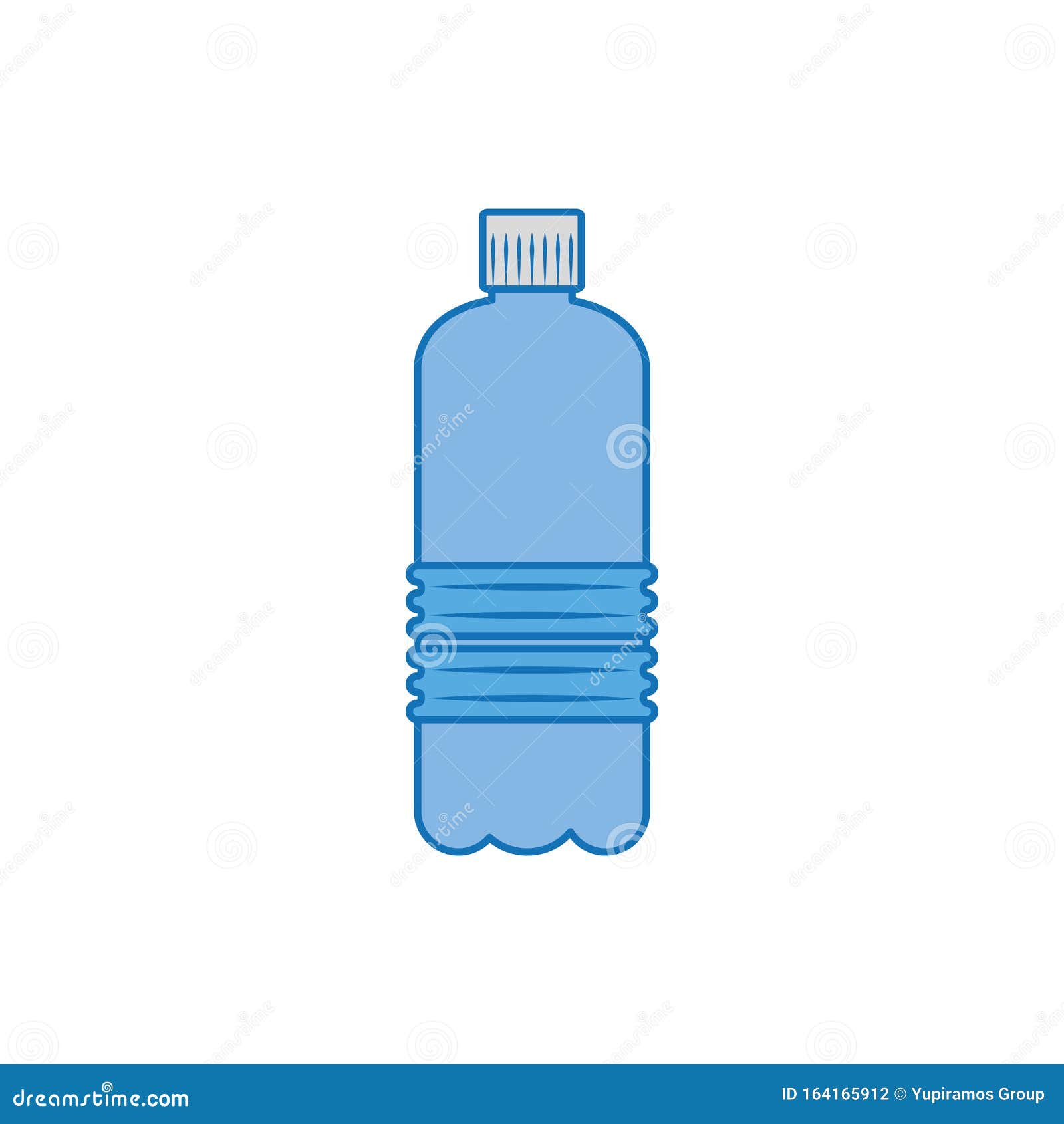 Water Bottle Plastic Fill Icon Blue Stock Vector - Illustration of ...