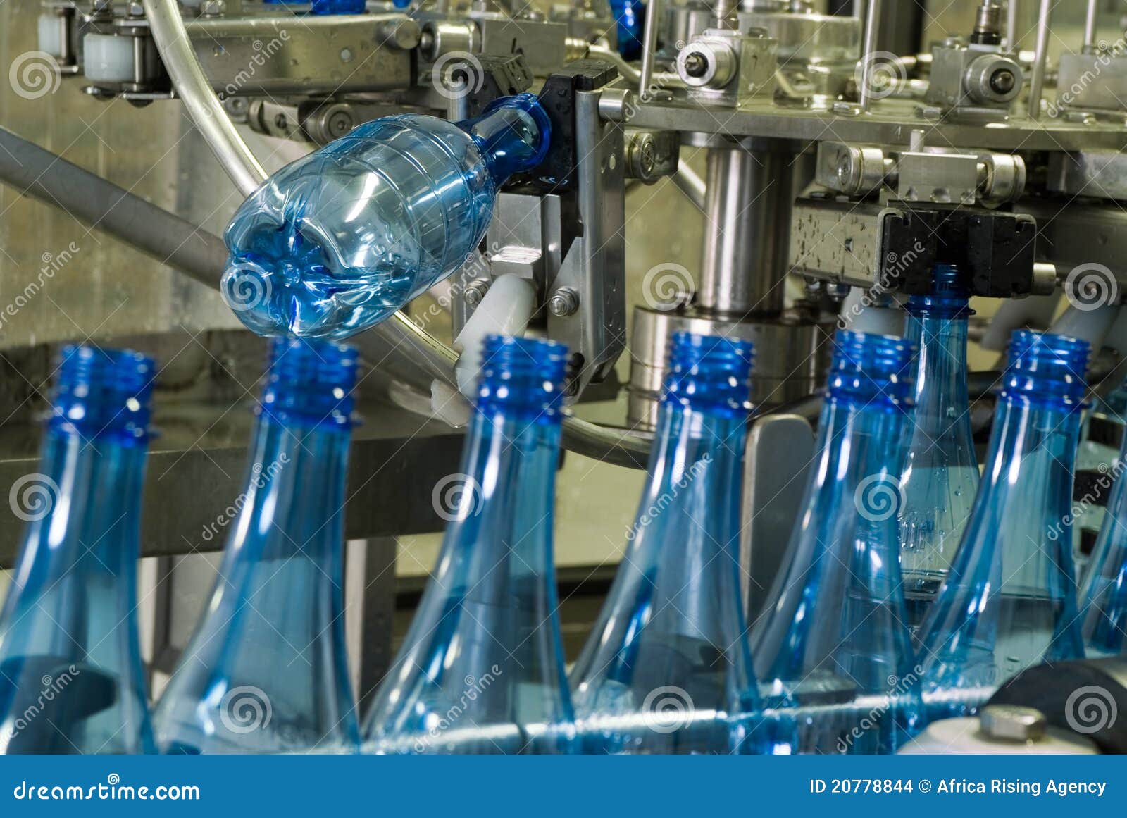 Water Bottle Production Machine Stock Photo - Image of refreshment ...