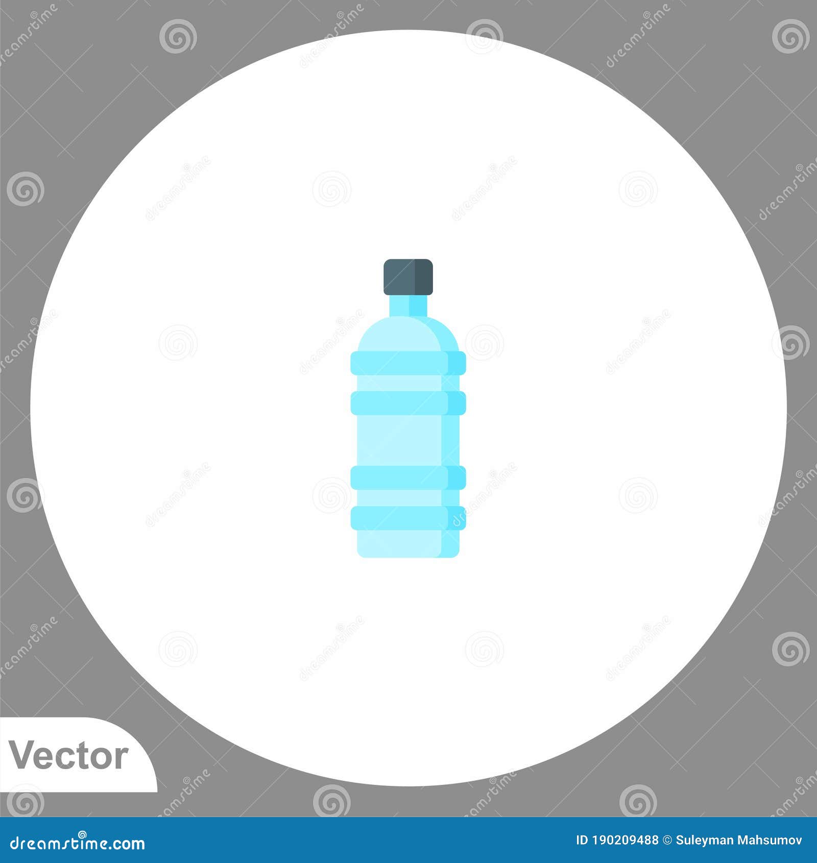 Water Bottle Vector Icon Sign Symbol Stock Vector - Illustration of ...
