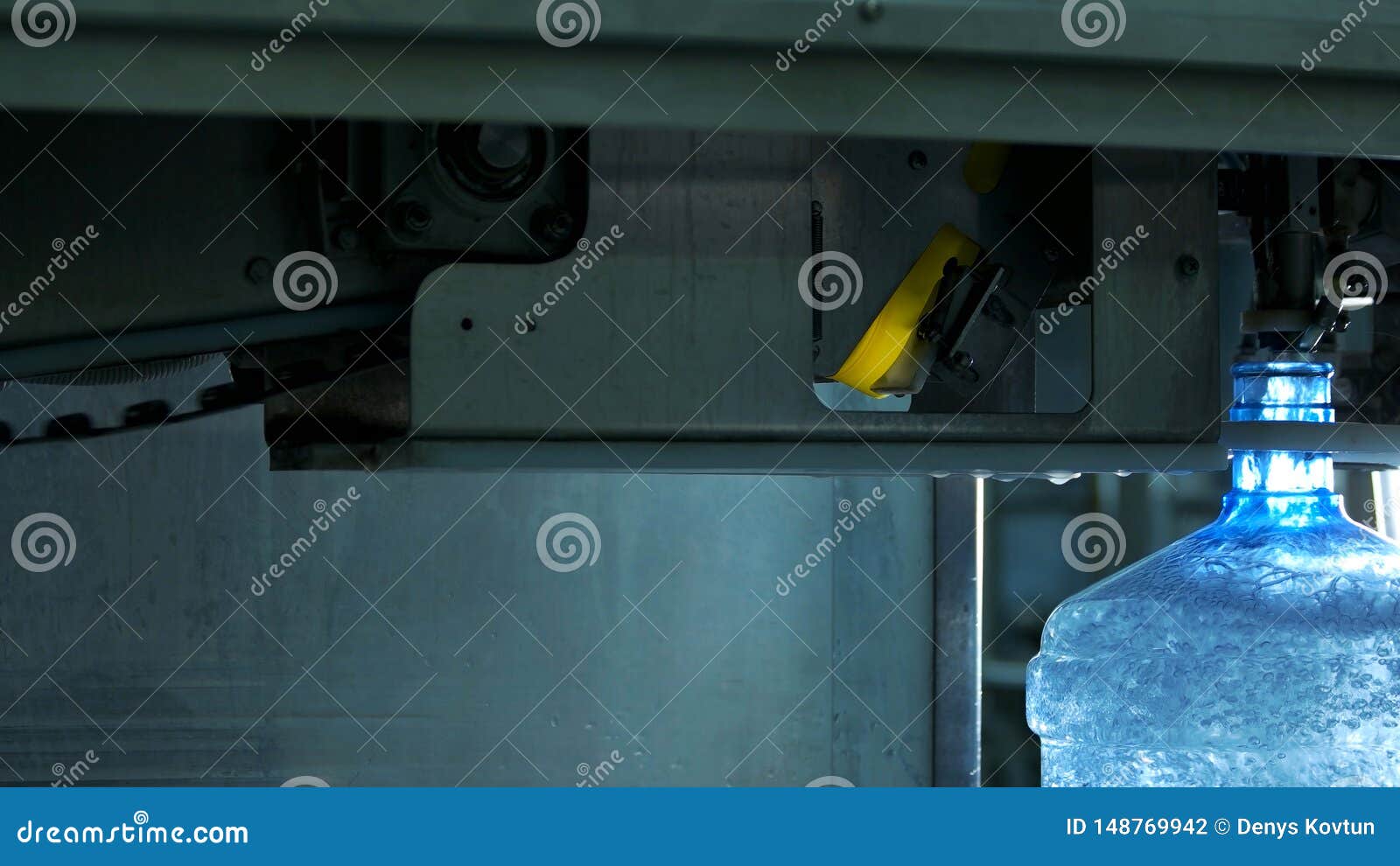 Water Bottling Line for Processing Water. Stock Photo - Image of ...