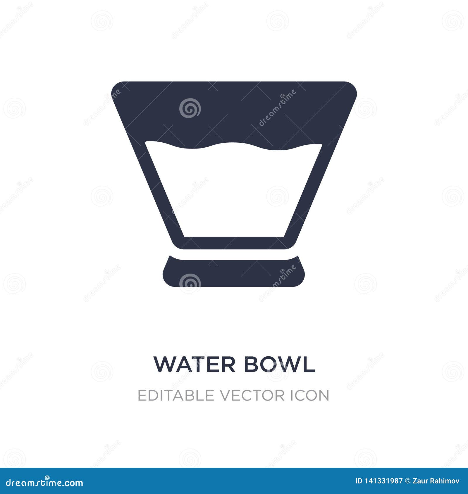 Water Bowl Icon on White Background. Simple Element Illustration from ...