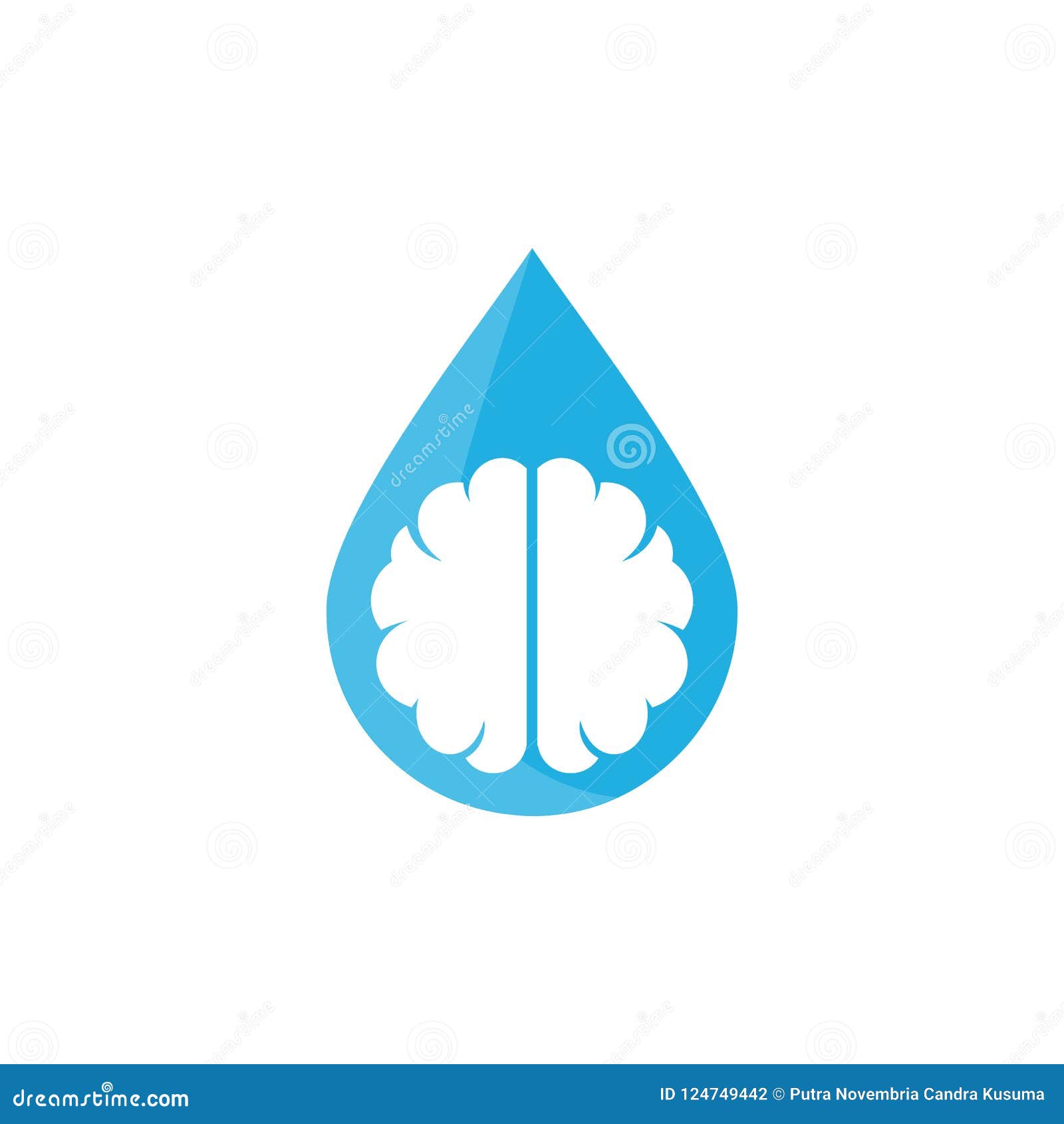 Water Brain Logo Icon Design Stock Vector - Illustration of concept ...