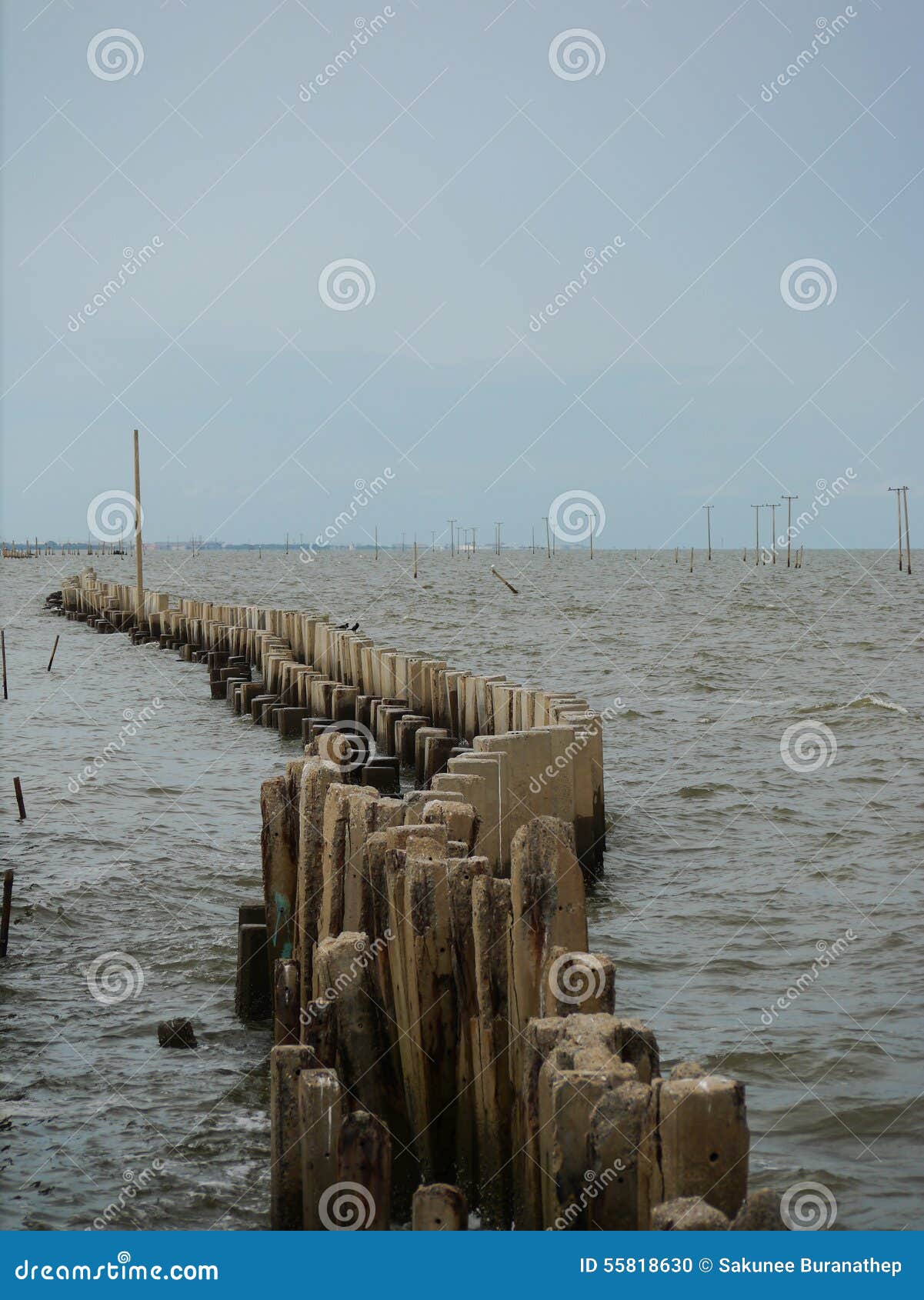 Water break stock photo. Image of harbor, embankment - 55818630