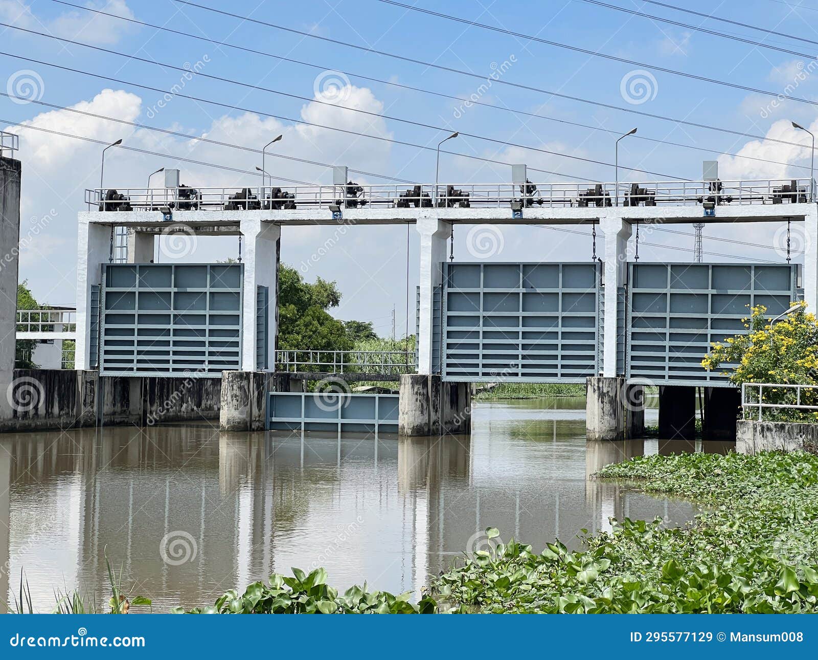 The Water Bridge is Built on the Canal Stock Image - Image of concrete ...