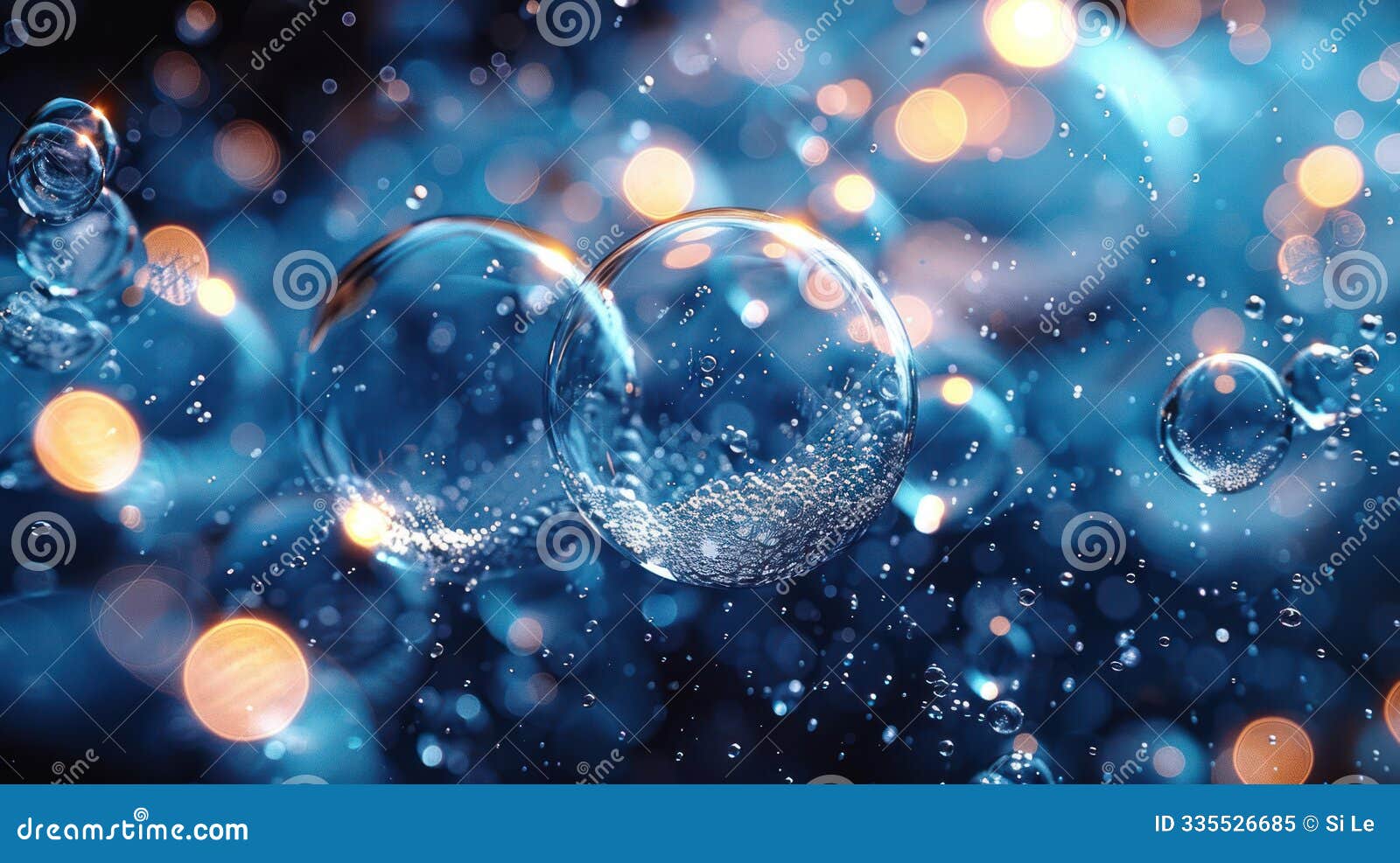 Water Bubble in Motion: Abstract 3D Animation Loop Stock Illustration ...
