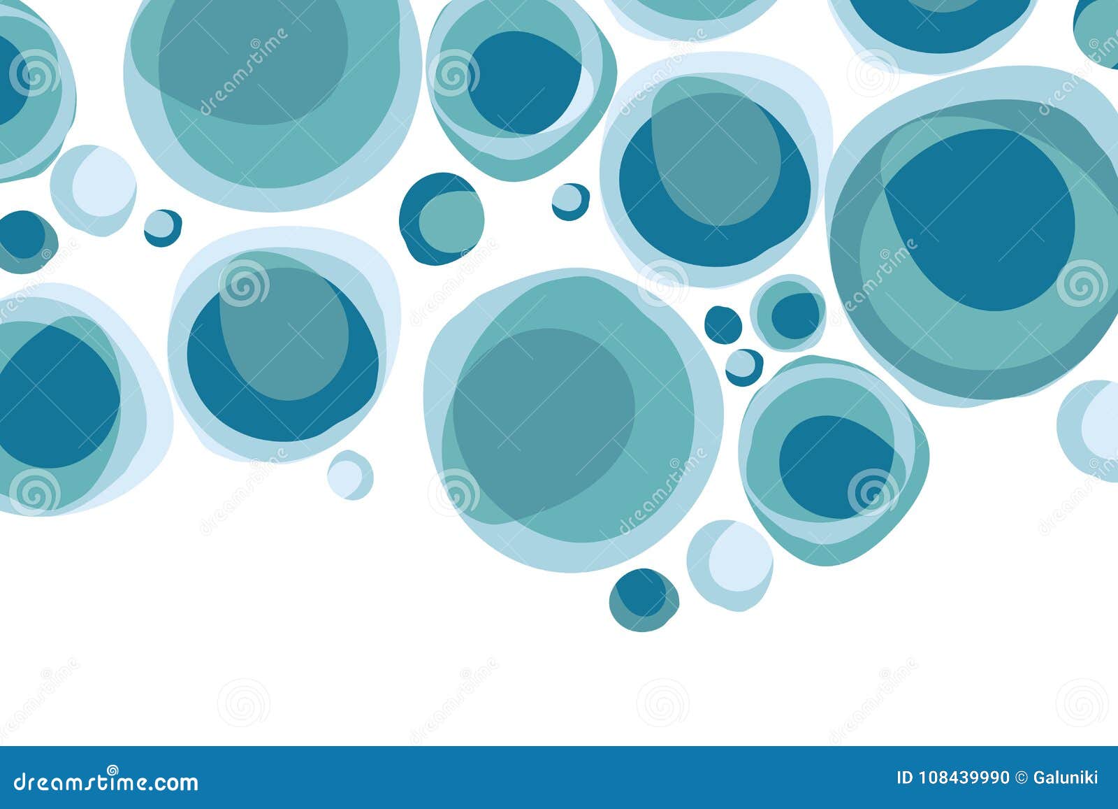 Water Bubble Pattern in Retro Vintage Textile Style. Stock Vector ...