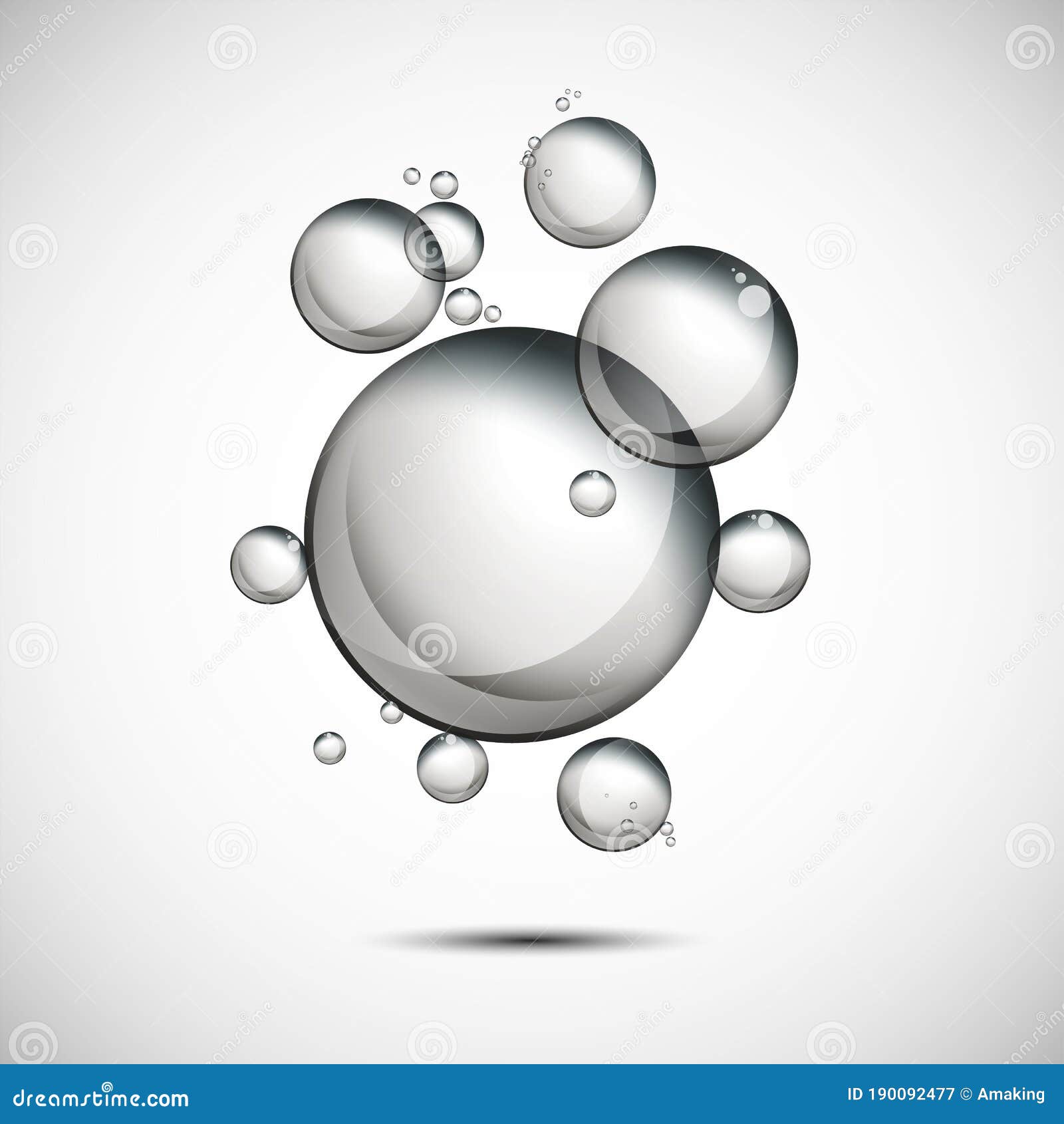 Water Bubble Rising on Clear Background. Stock Vector - Illustration of ...
