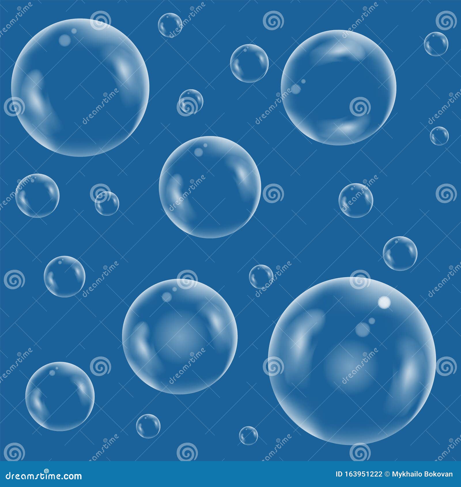 Water bubble set stock vector. Illustration of round - 163951222