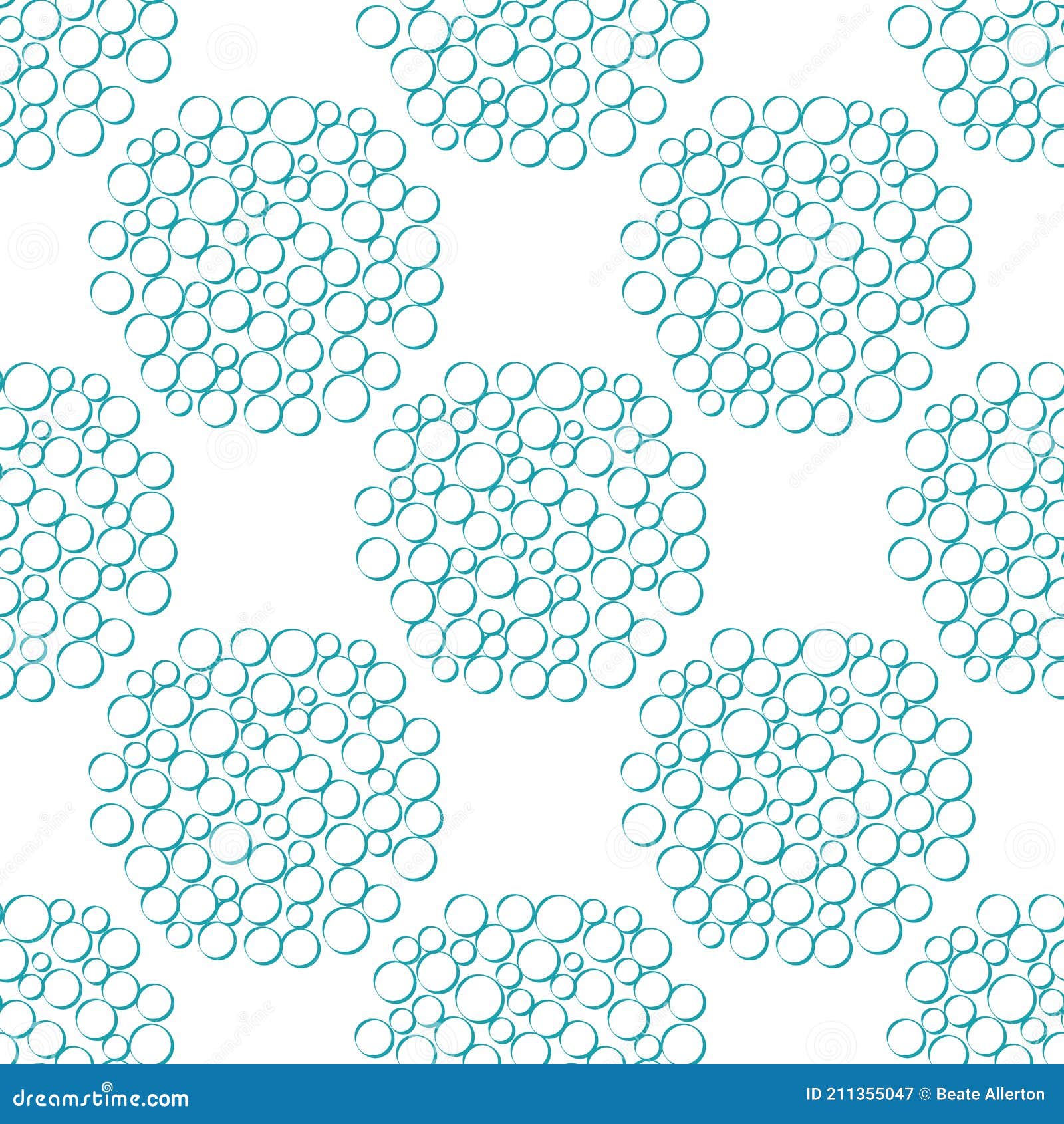 Water Bubble Vector Pattern Background. Large Abstract Circles within ...