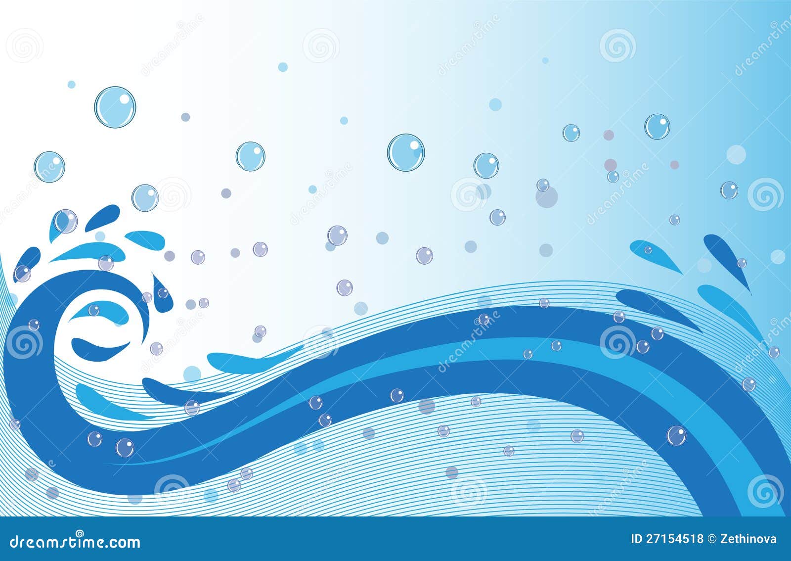 Water Bubble Waves stock vector. Illustration of liquid - 27154518