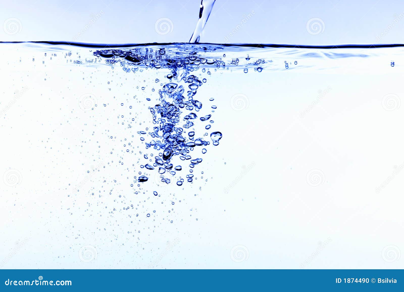Water bubbles stock photo. Image of liquid, fast, blue - 1874490