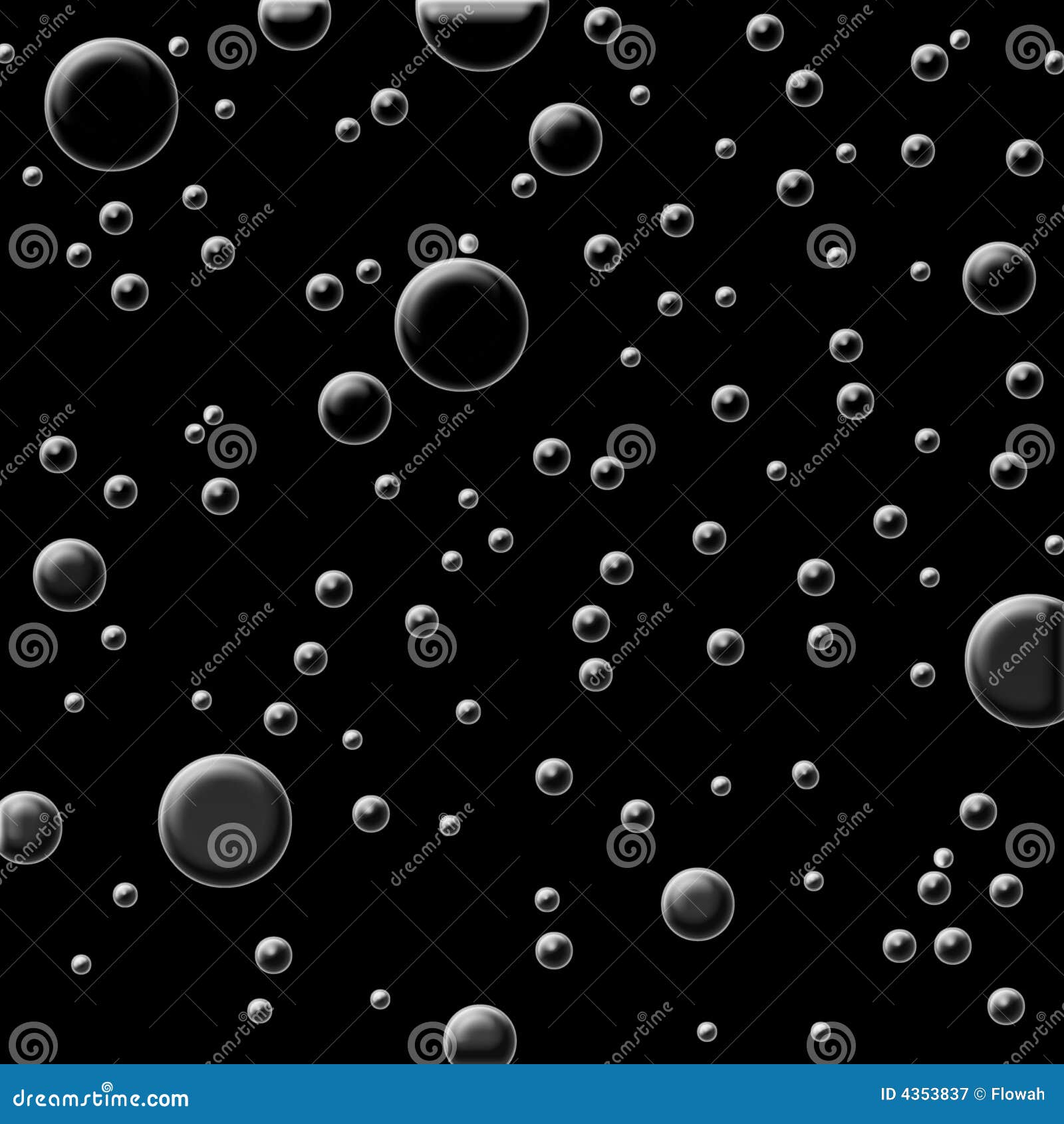 Water Bubbles Black Background Stock Illustration - Illustration of ...