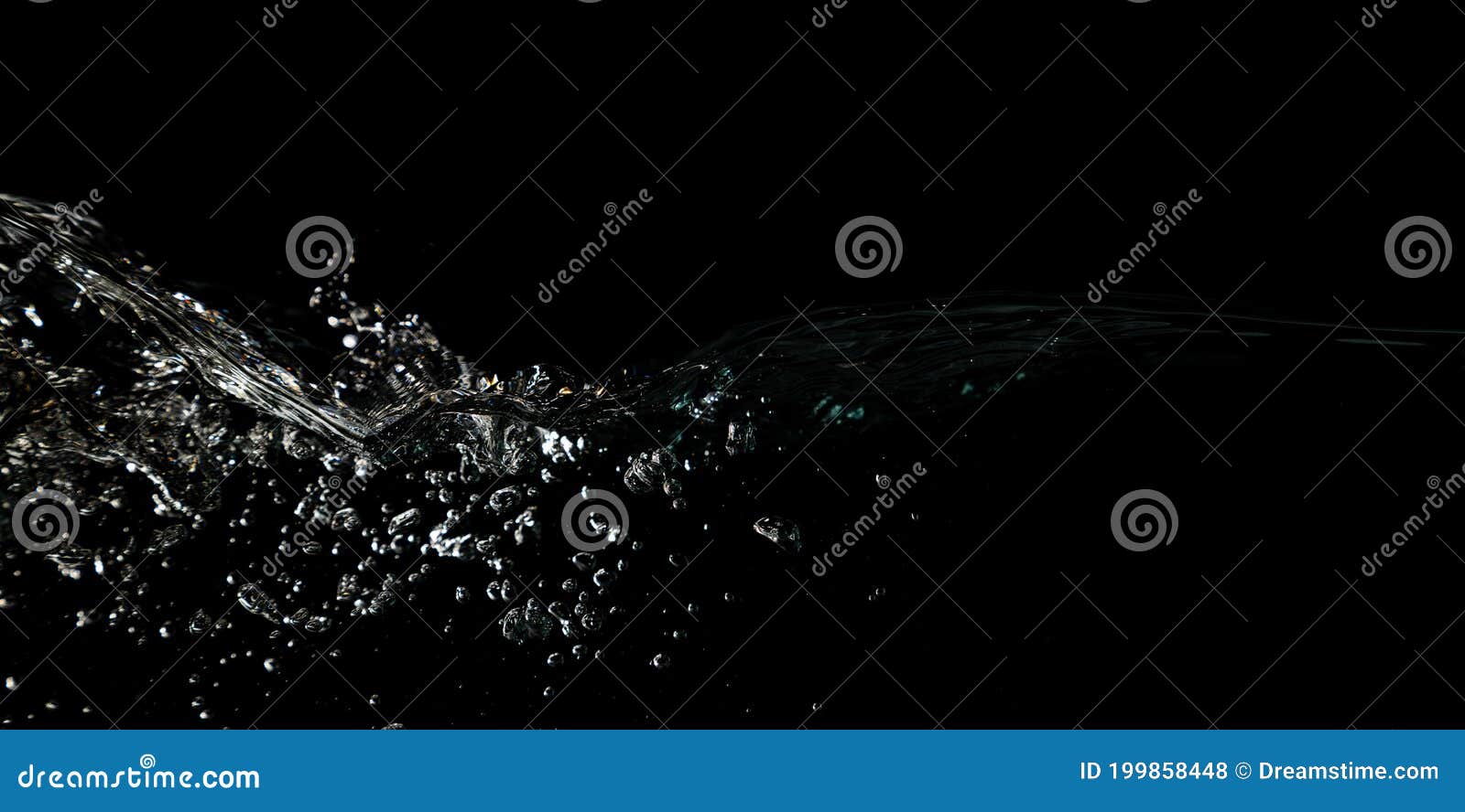 Water Bubbles on a Black Background Stock Photo - Image of clean, aqua ...