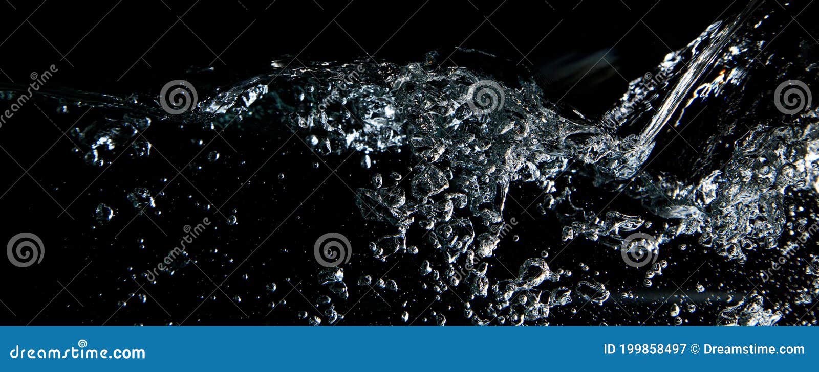 Water Bubbles on a Black Background Stock Image - Image of dynamic ...
