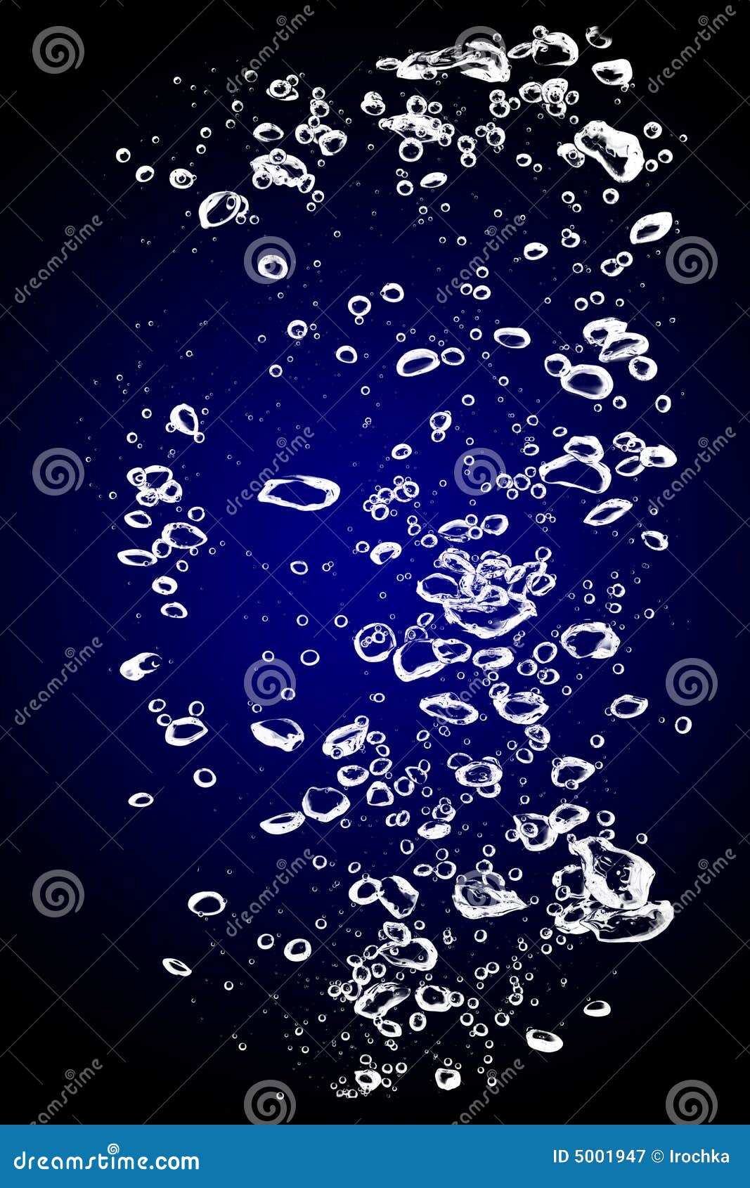 Water bubbles in blue stock image. Image of drop, close - 5001947