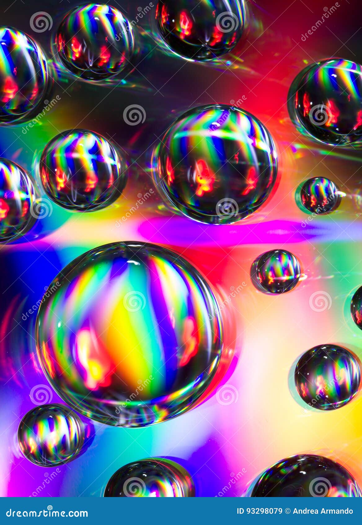 Water Bubbles on Compact Disc Surface Stock Image - Image of light ...