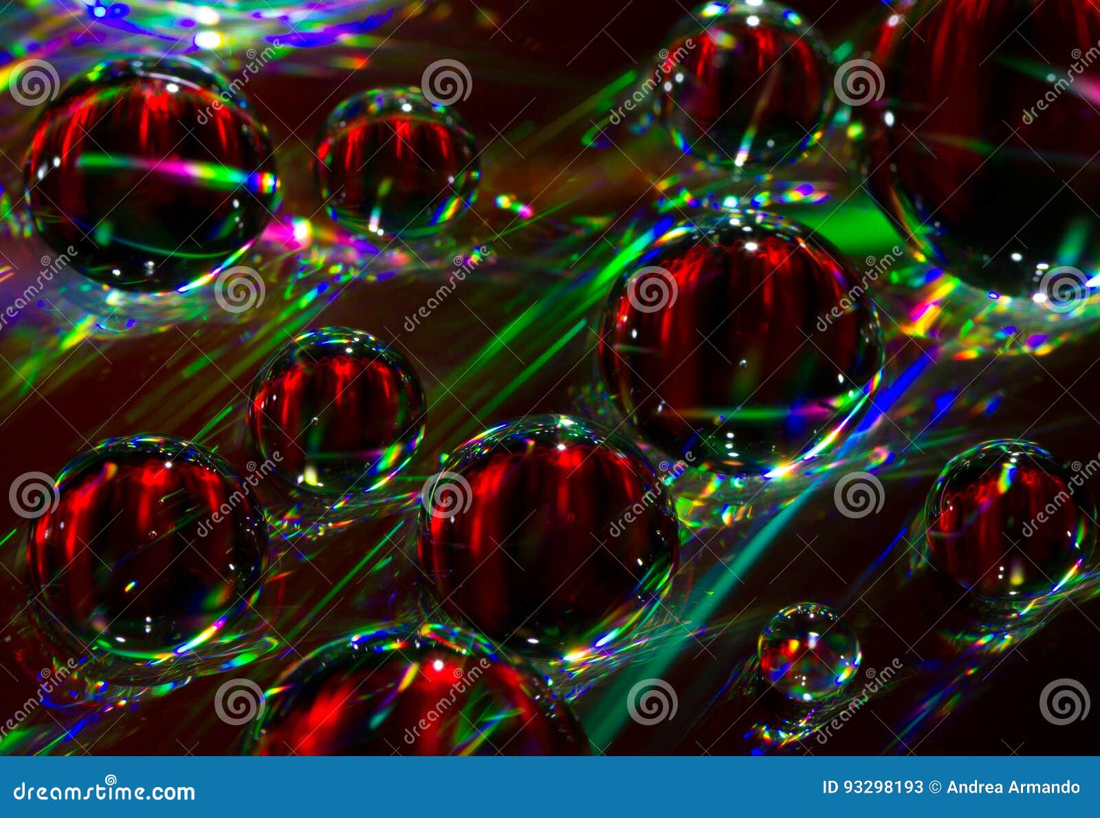 Water Bubbles on Compact Disc Surface Stock Image - Image of closeup ...