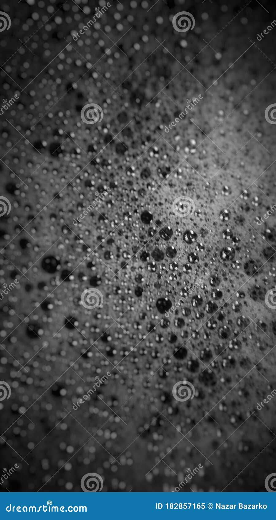 Water Bubbles. Monochrome Photo in Vertical Format. Stock Photo Stock ...