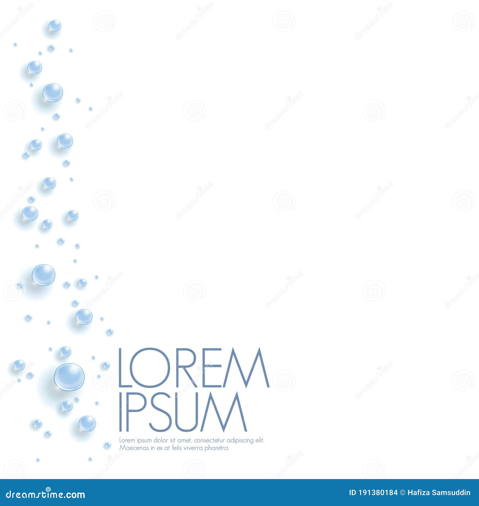 Water Bubbles Poster. Vector Illustration Decorative Design Stock ...