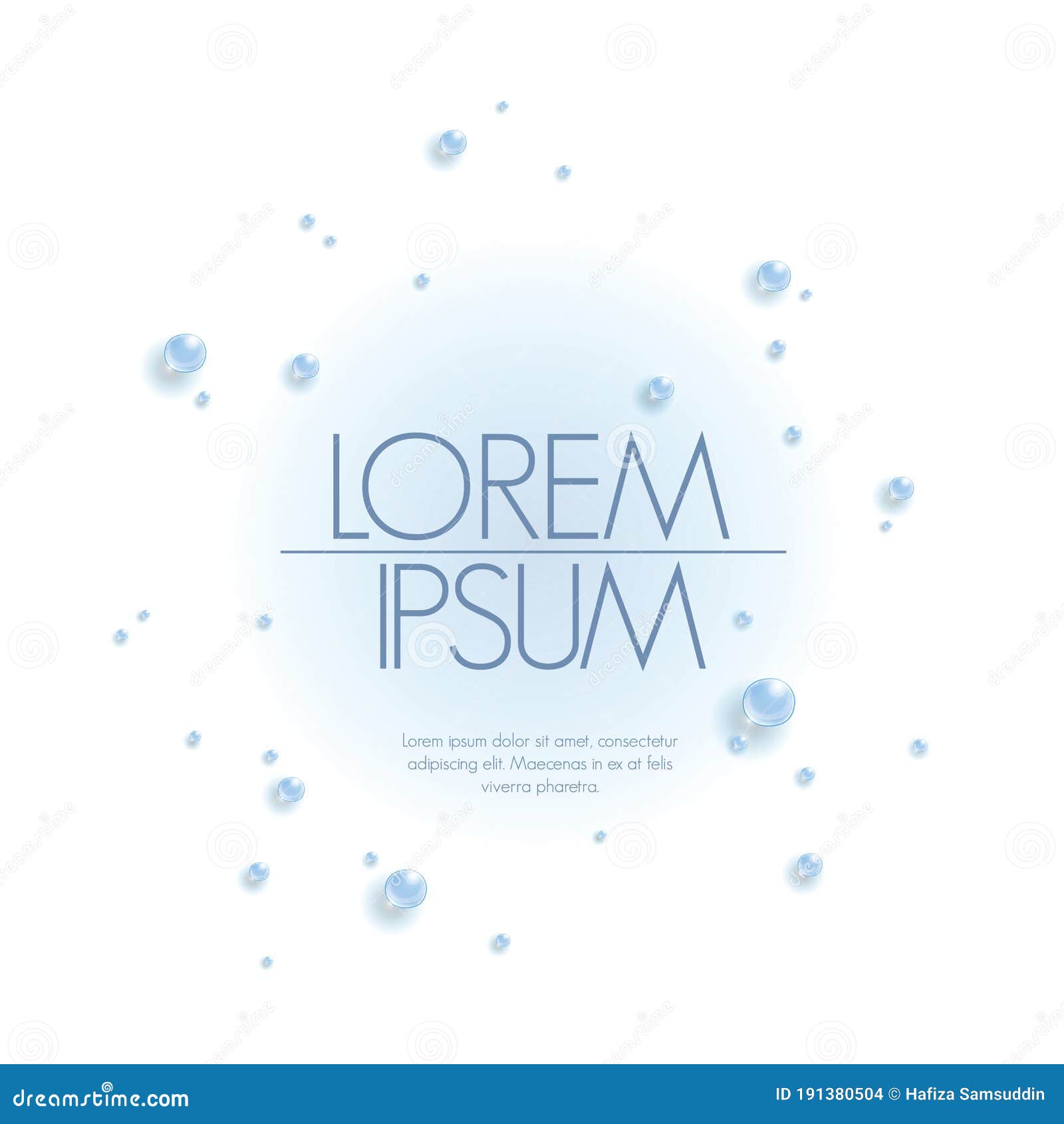 Water Bubbles Poster. Vector Illustration Decorative Design Stock ...