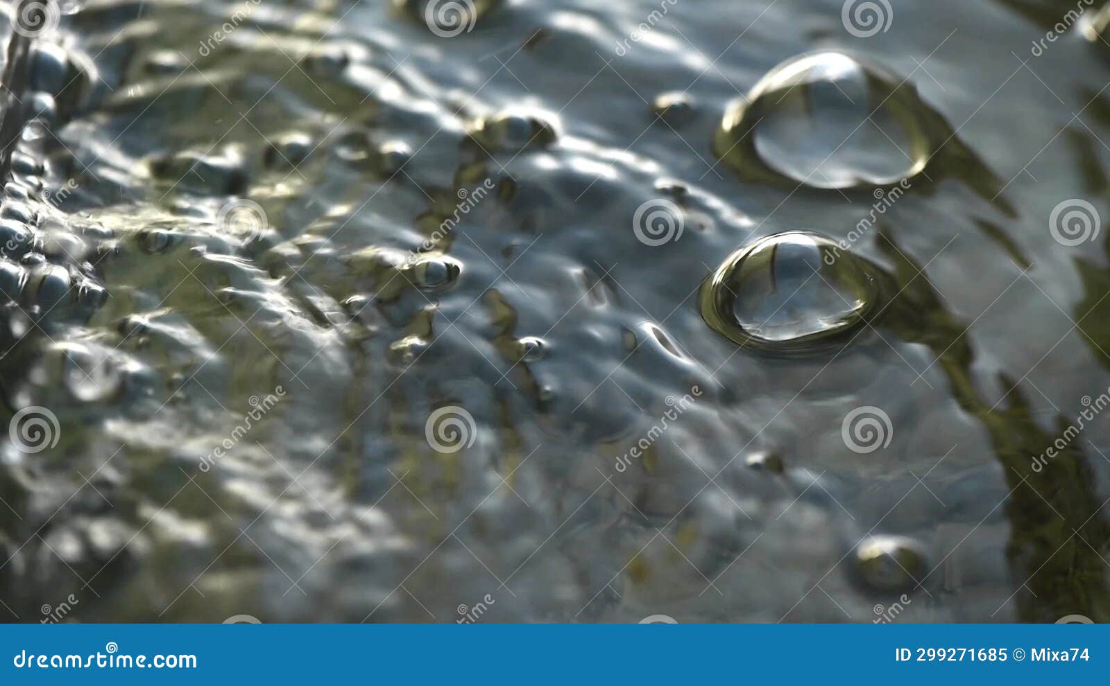 Water Bubbles on the Surface from Water Runoff 1 Stock Video - Video of ...