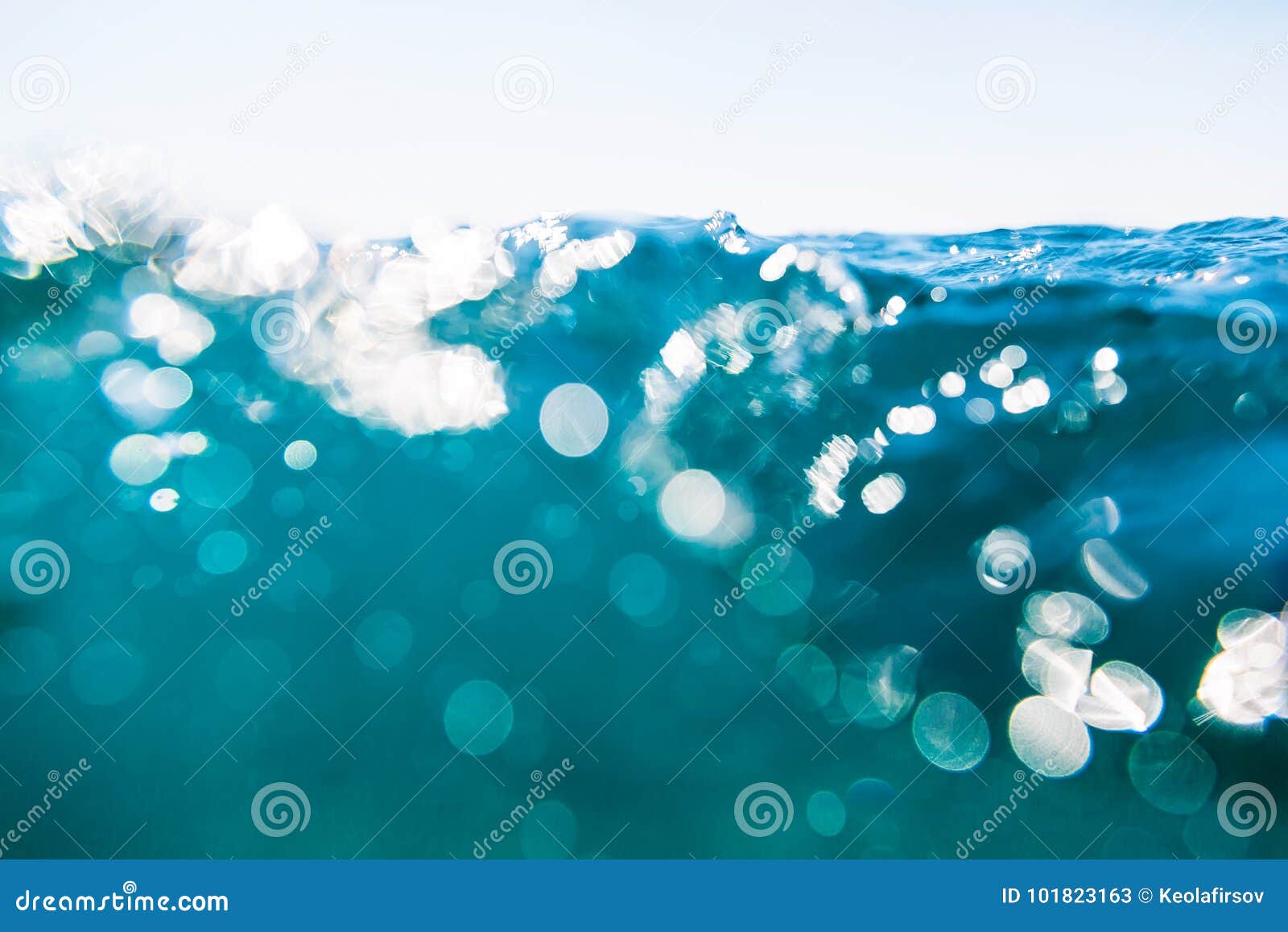 Water Bubbles in Underwater in Ocean. Water Texture. Stock Image ...