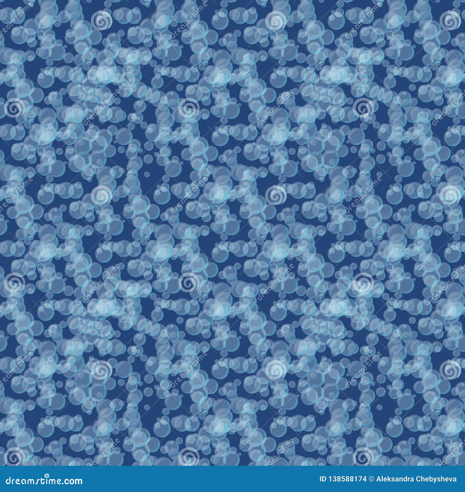 Water Bubbles Vector Background Abstract Seamless Pattern Stock Photo ...