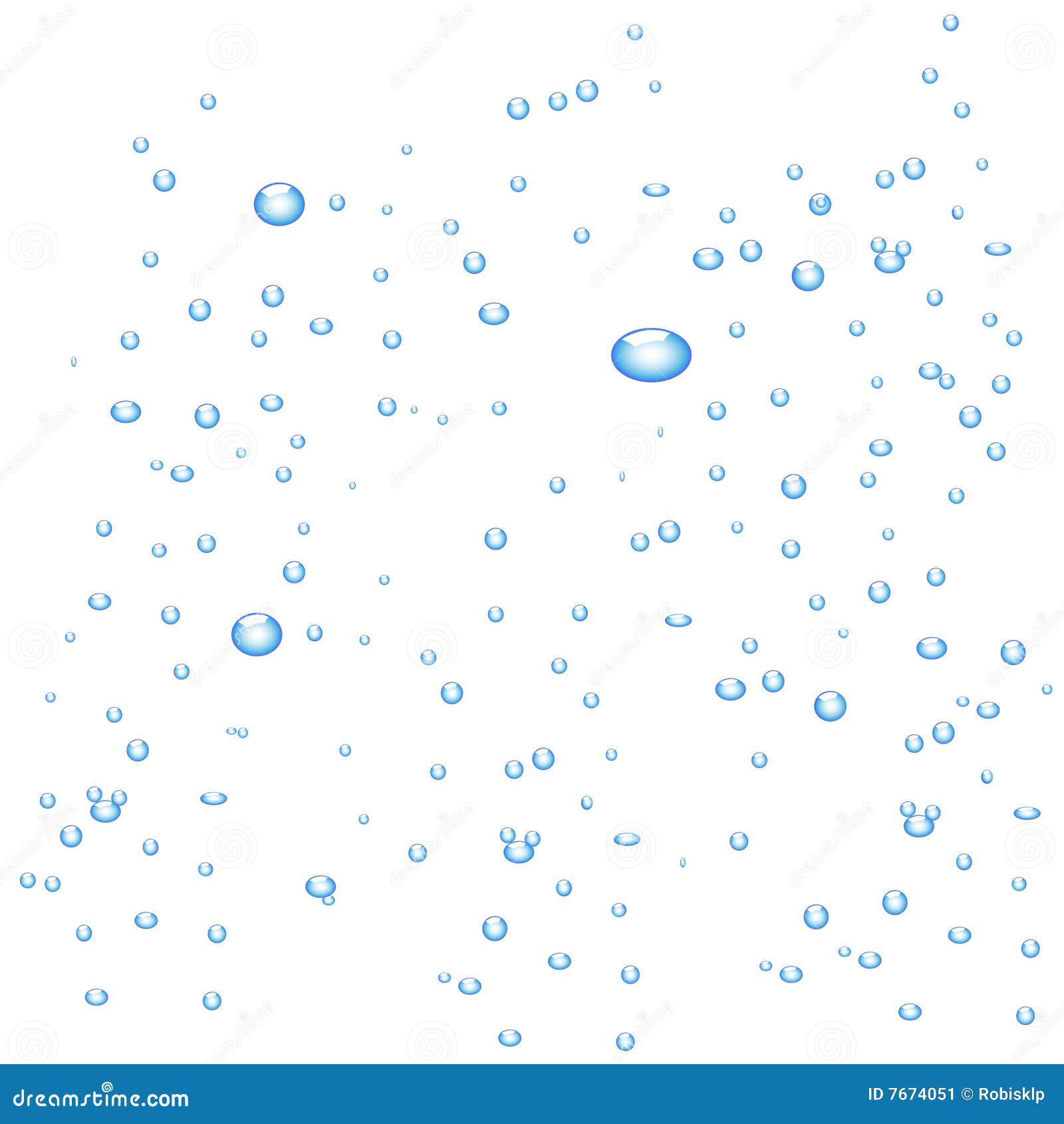 Water Bubbles Background With White Background