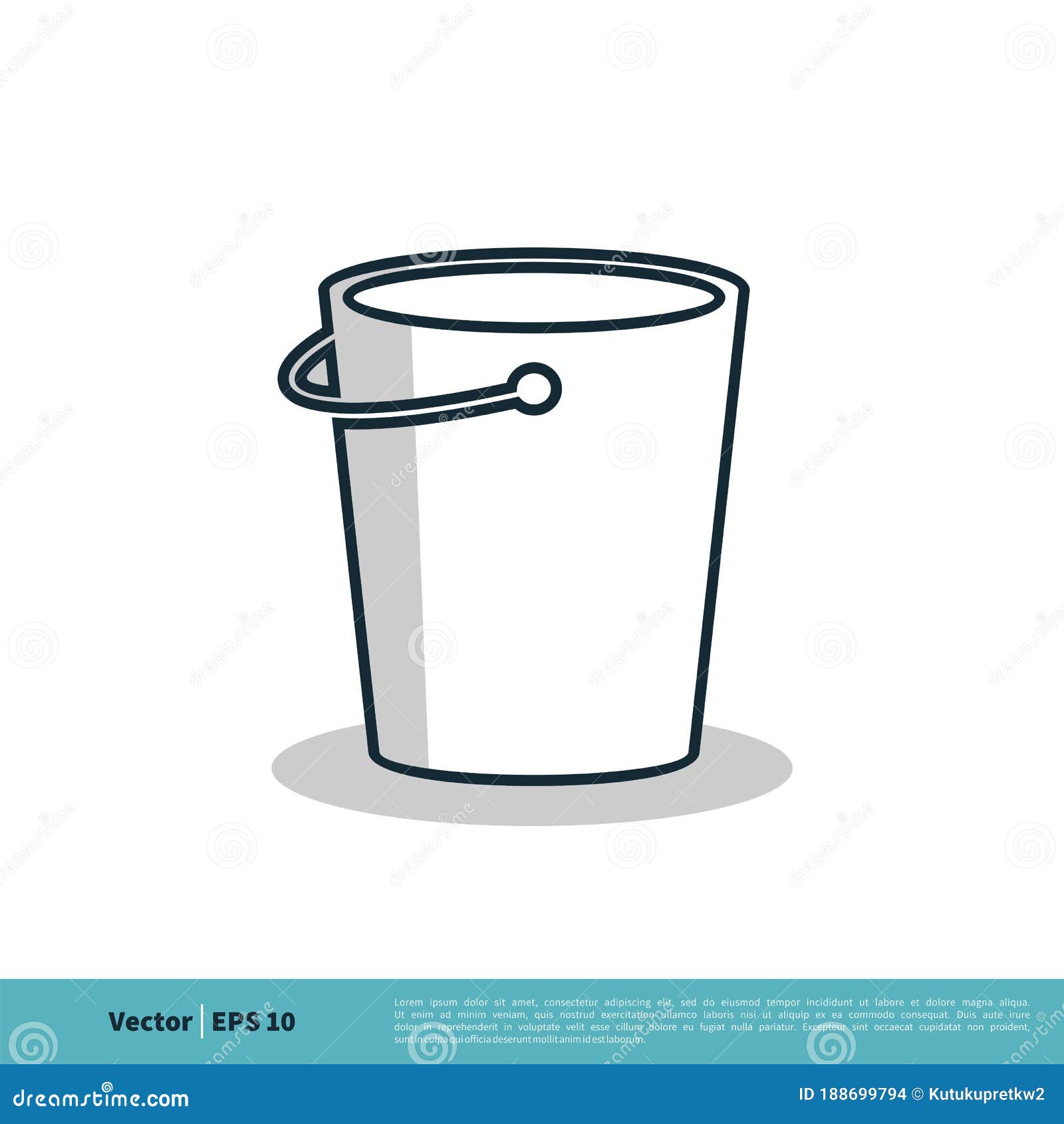 Water Bucket Icon Vector Logo Template Illustration Design. Vector EPS ...