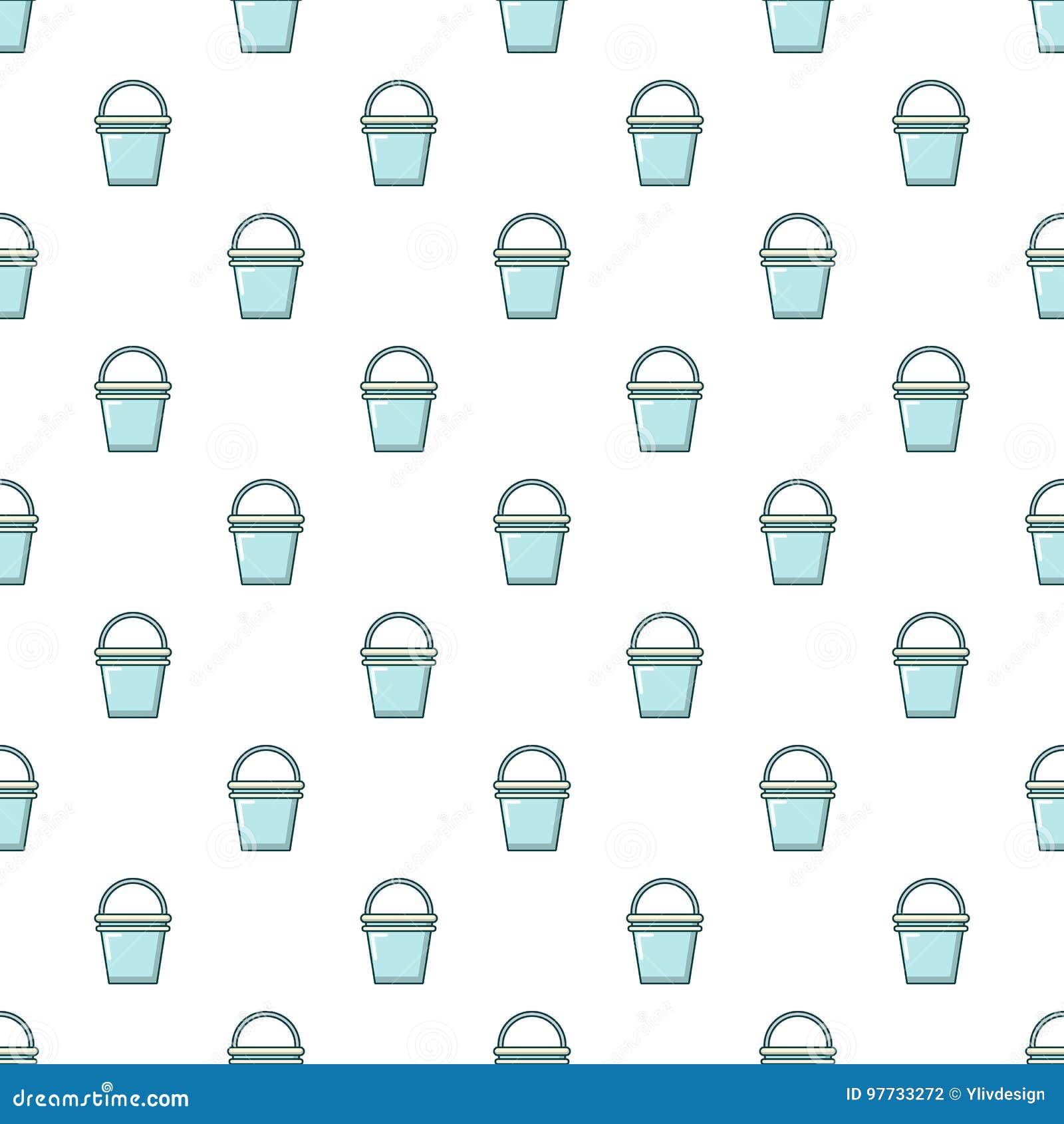 Water Bucket Pattern Seamless Stock Vector - Illustration of isolated ...