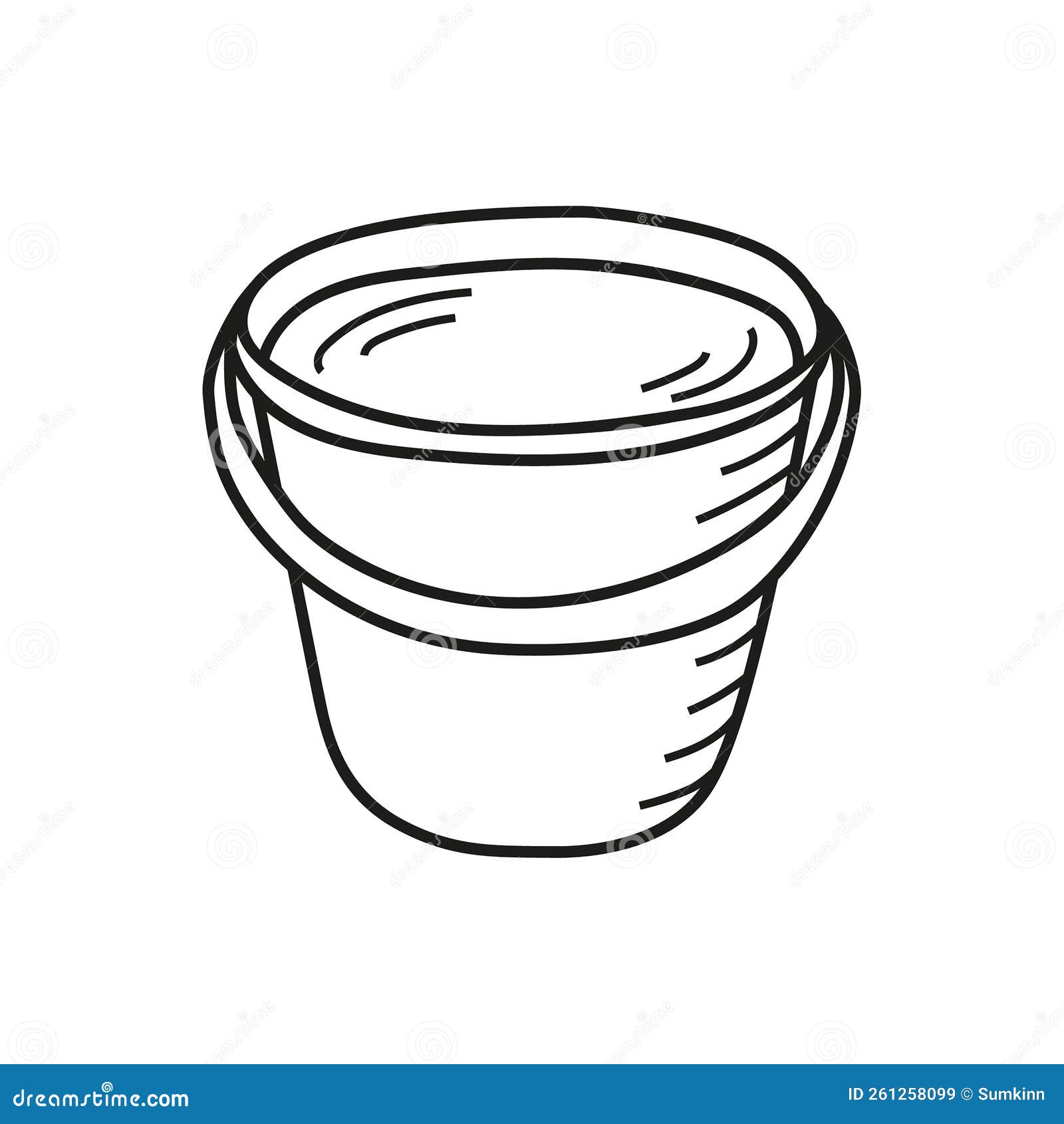 Water bucket vector icon stock illustration. Illustration of equipment ...