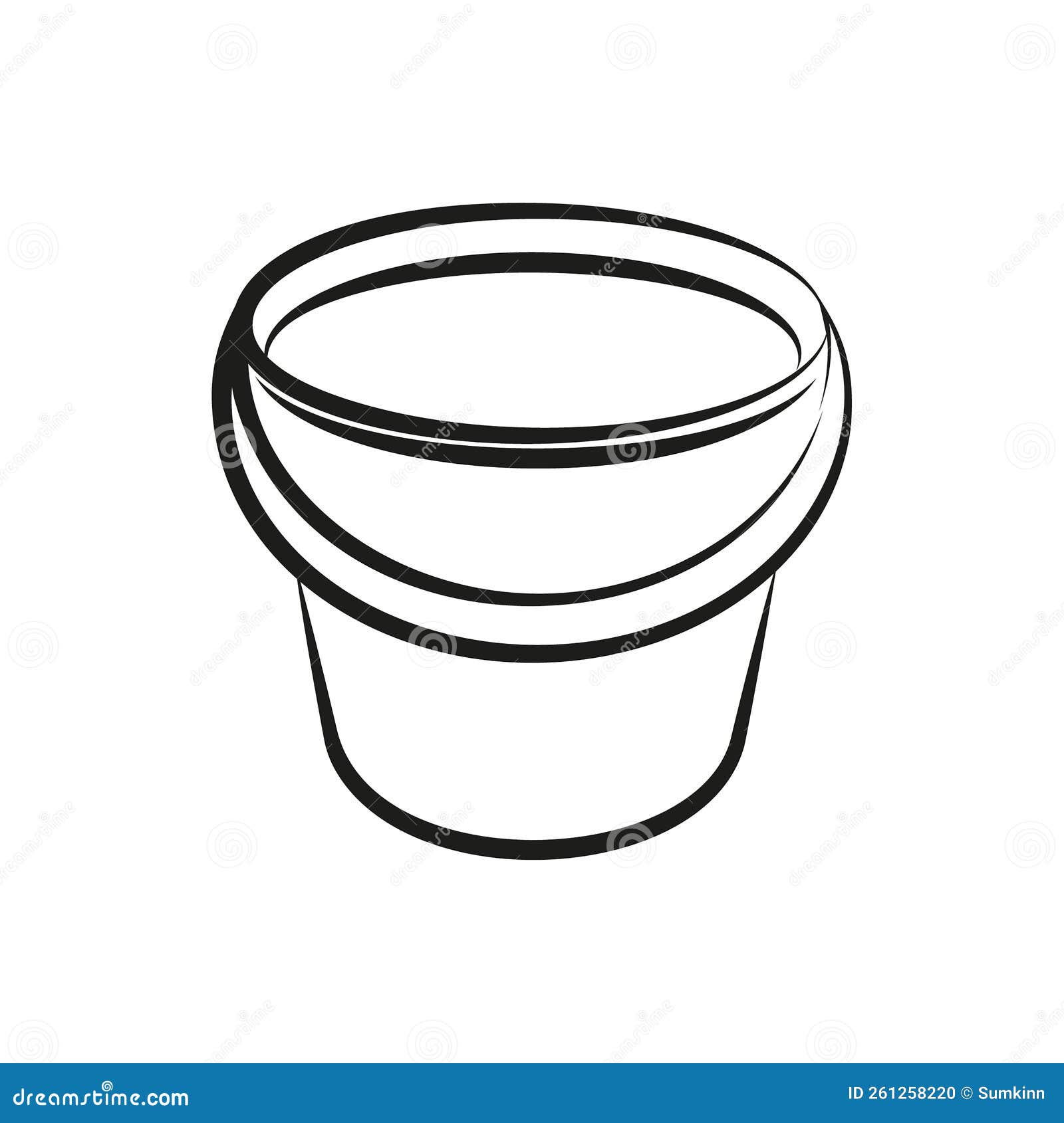 Water bucket vector icon stock illustration. Illustration of vector ...