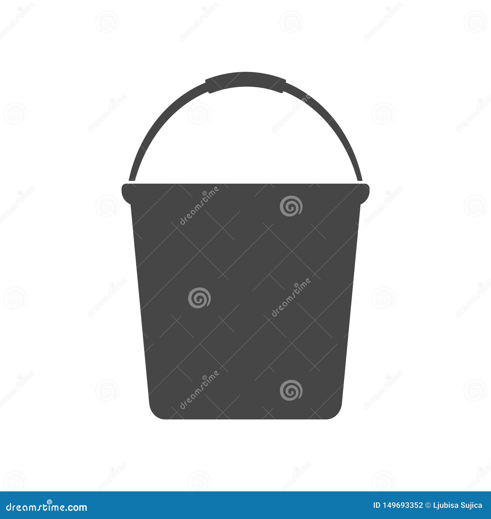Water Bucket Vector Illustration Stock Vector - Illustration of ...