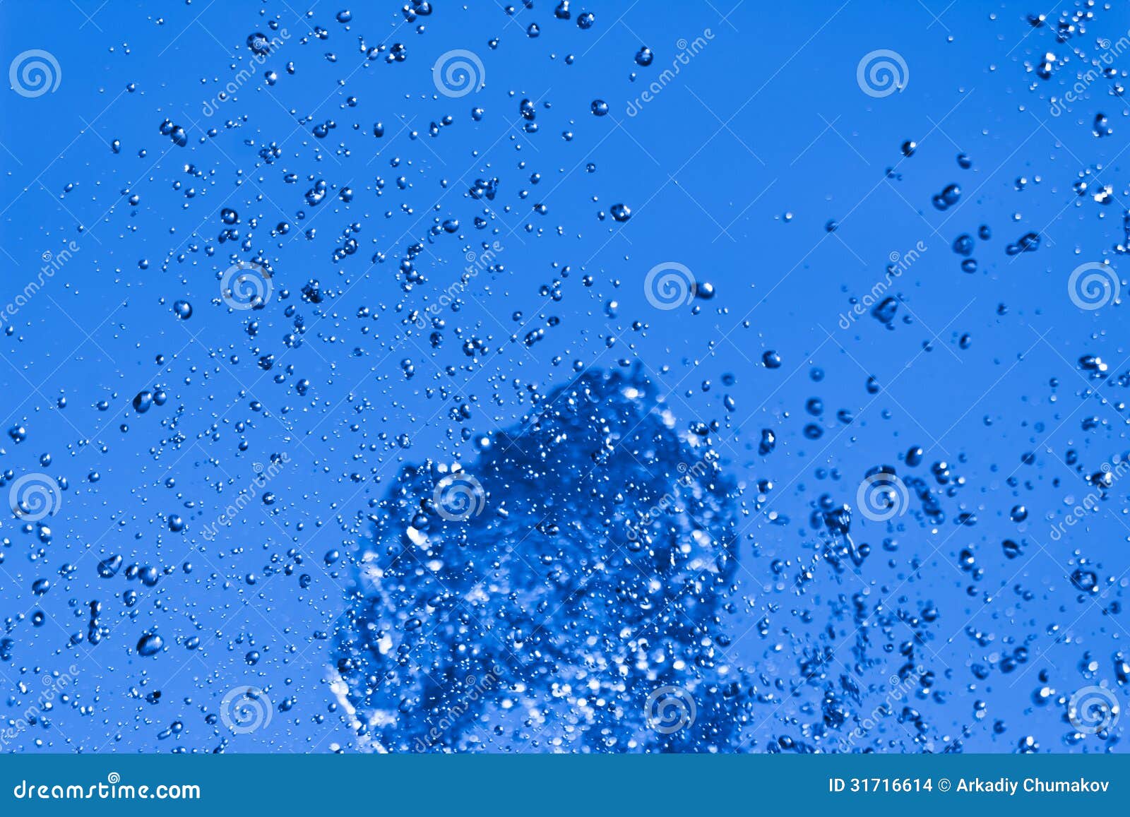 Water burst with splashes stock photo. Image of movement - 31716614