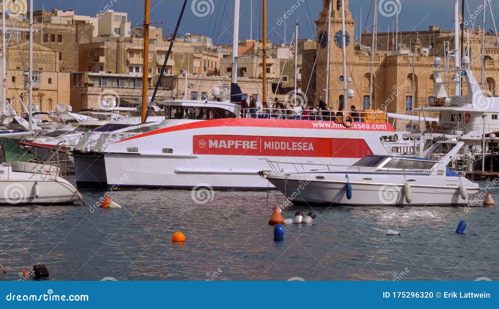 Water Bus To the Three Cities in Valletta - MALTA, MALTA - MARCH 5 ...