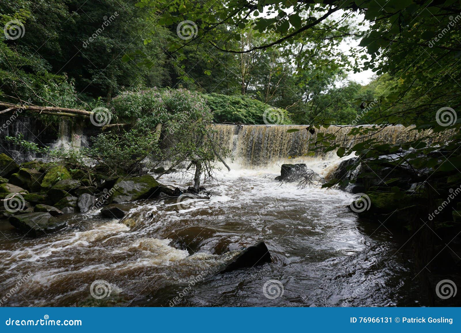 Weir in the river Darwen. stock image. Image of dams - 76966131