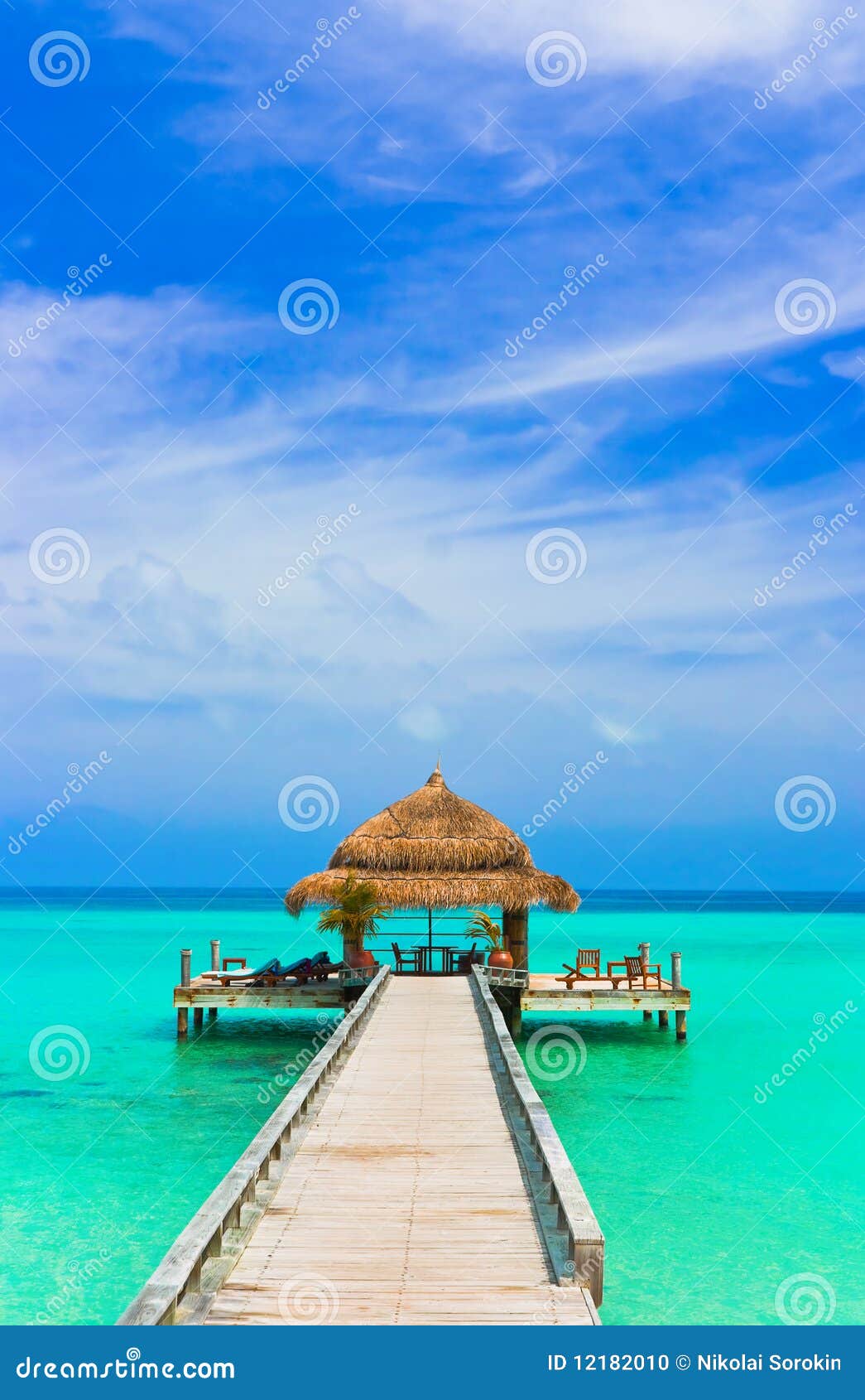 Water cafe on the beach stock photo. Image of cafe, chair - 12182010