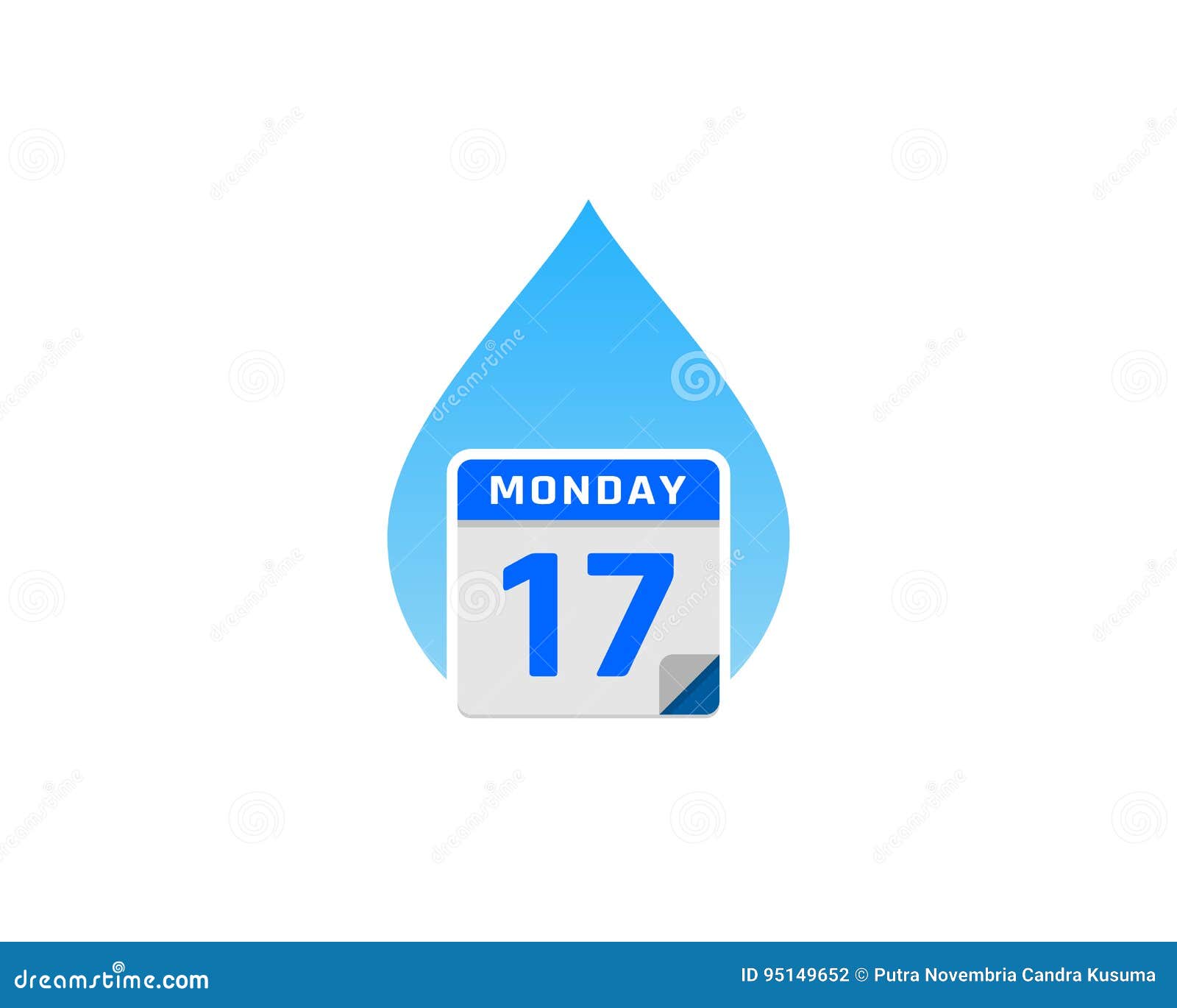 Water Calendar Icon Logo Design Element Stock Vector - Illustration of ...