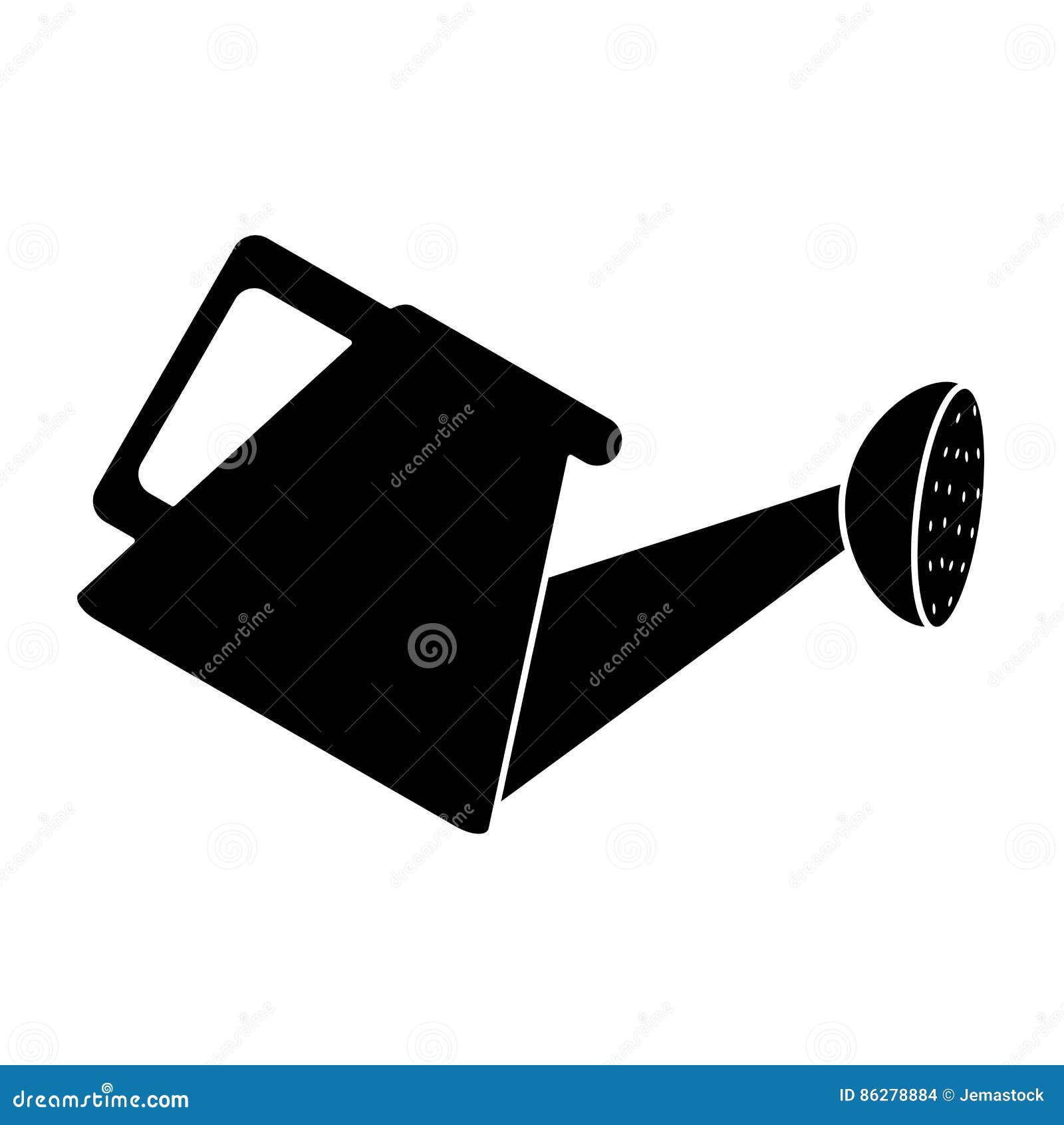 Water Can Gardering Pictogram Stock Vector - Illustration of isolated ...