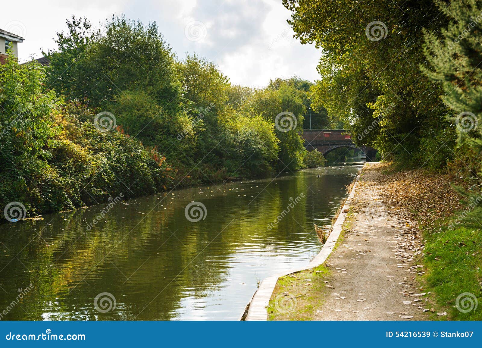Water canal in Birmingham stock image. Image of intimate - 54216539