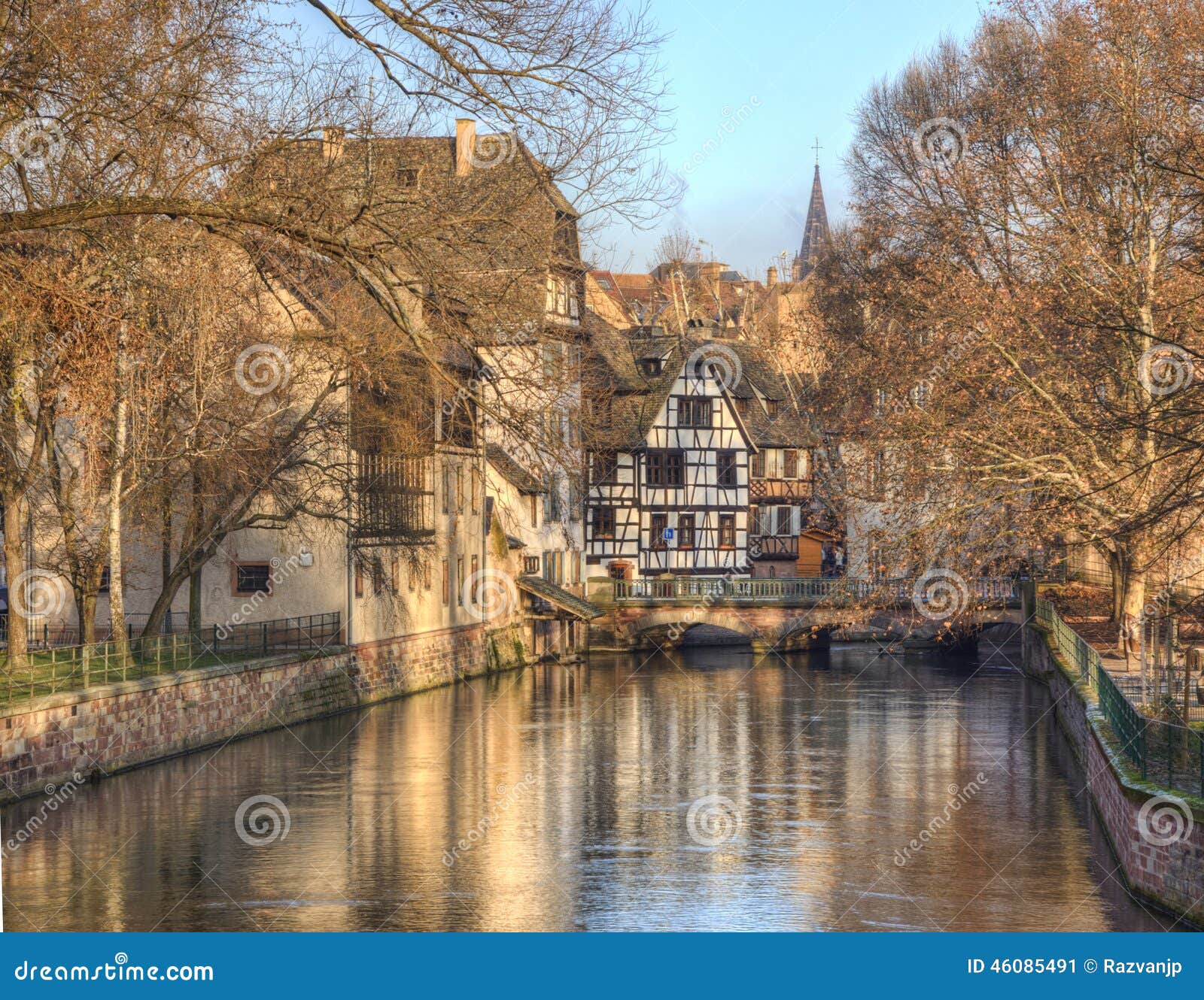 Water Canal in Strasbourg stock image. Image of french - 46085491